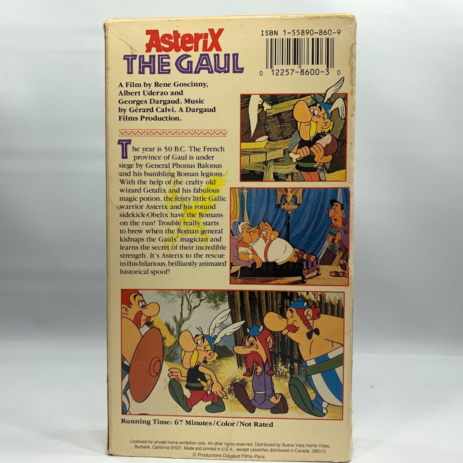 Asterix the Gaul Cartoon VHS Animated Viking Movie 1992 Gaelic