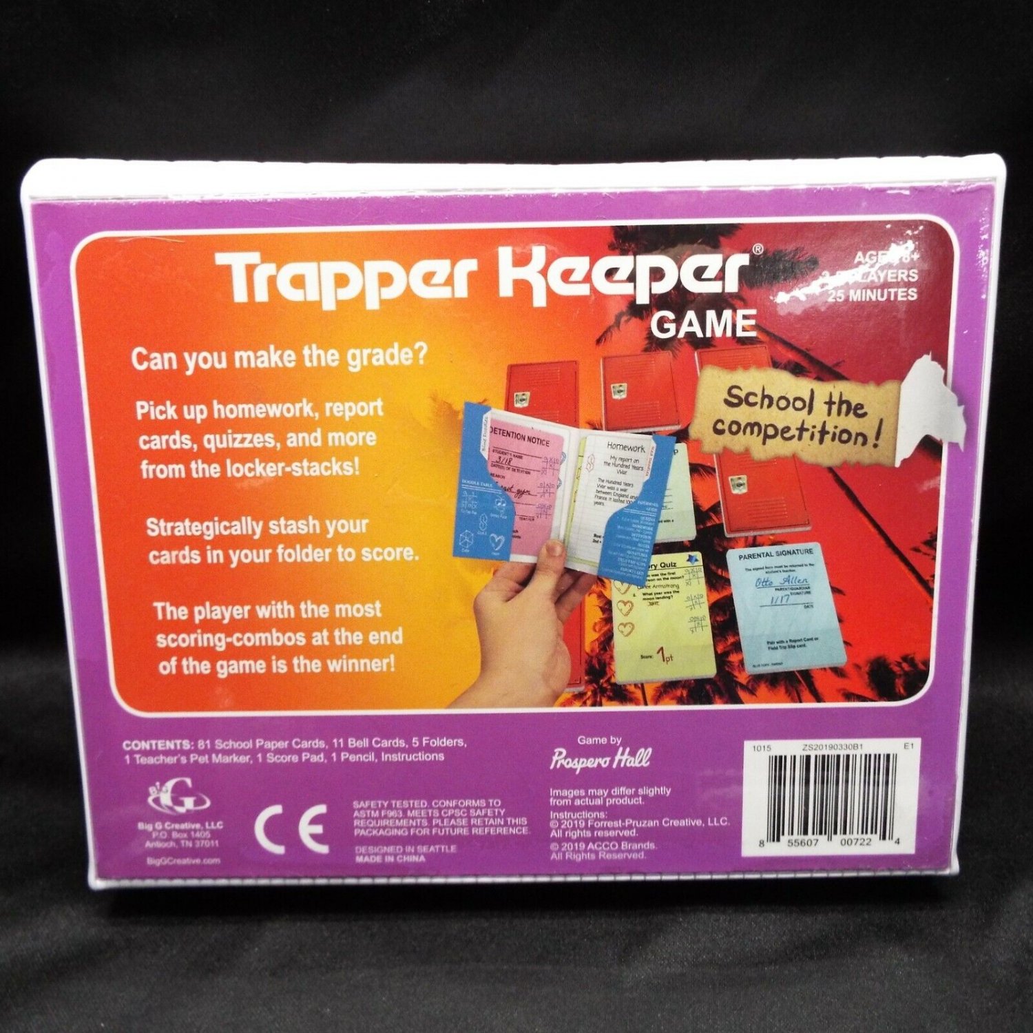 Retro Mead Sunset Palm Trees Trapper Keeper Game by Prospero Hall 2-5 ...