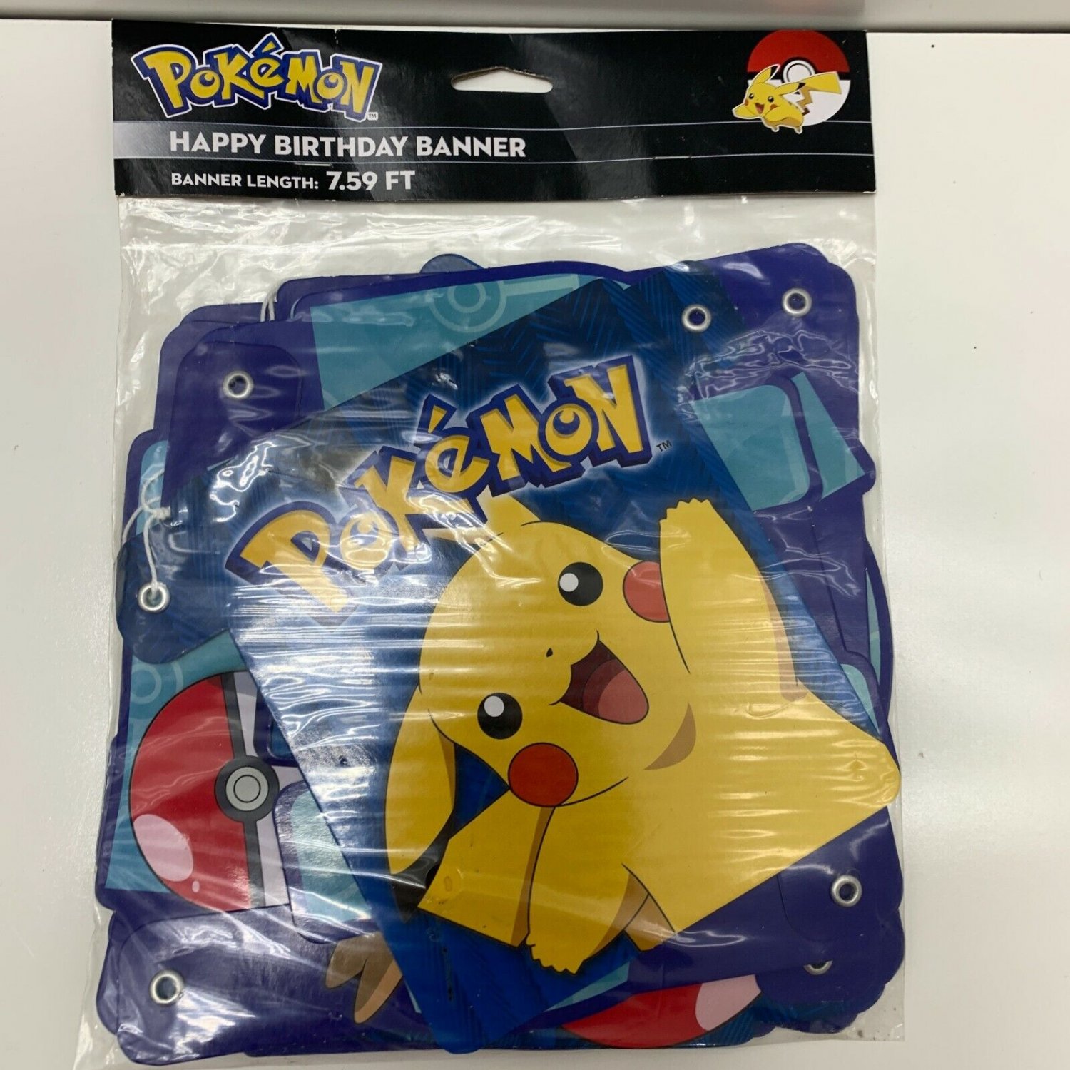 Pokemon Happy Birthday Banner Pikachu Rowlet Litten Popplio Pichu Sun ...