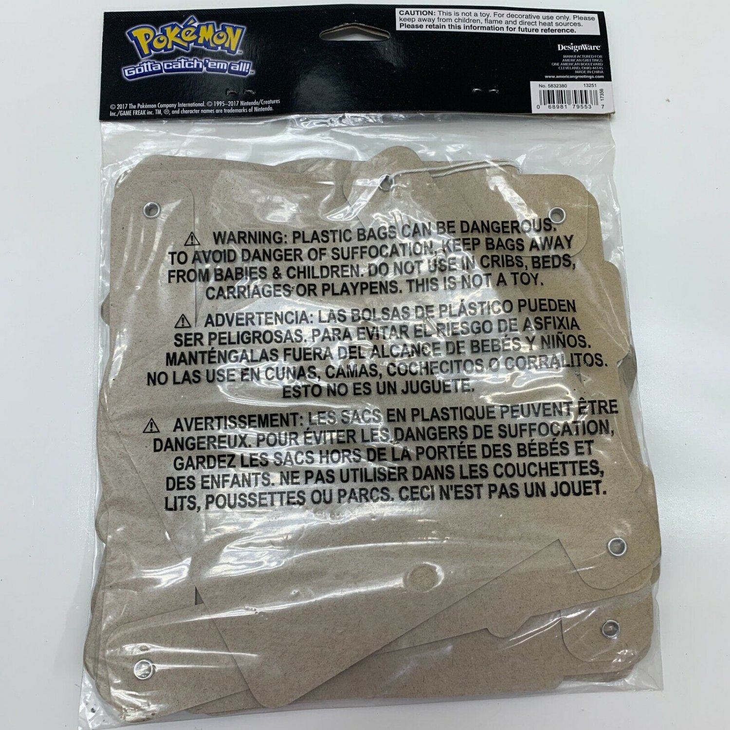 Pokemon Happy Birthday Banner Pikachu Rowlet Litten Popplio Pichu Sun ...