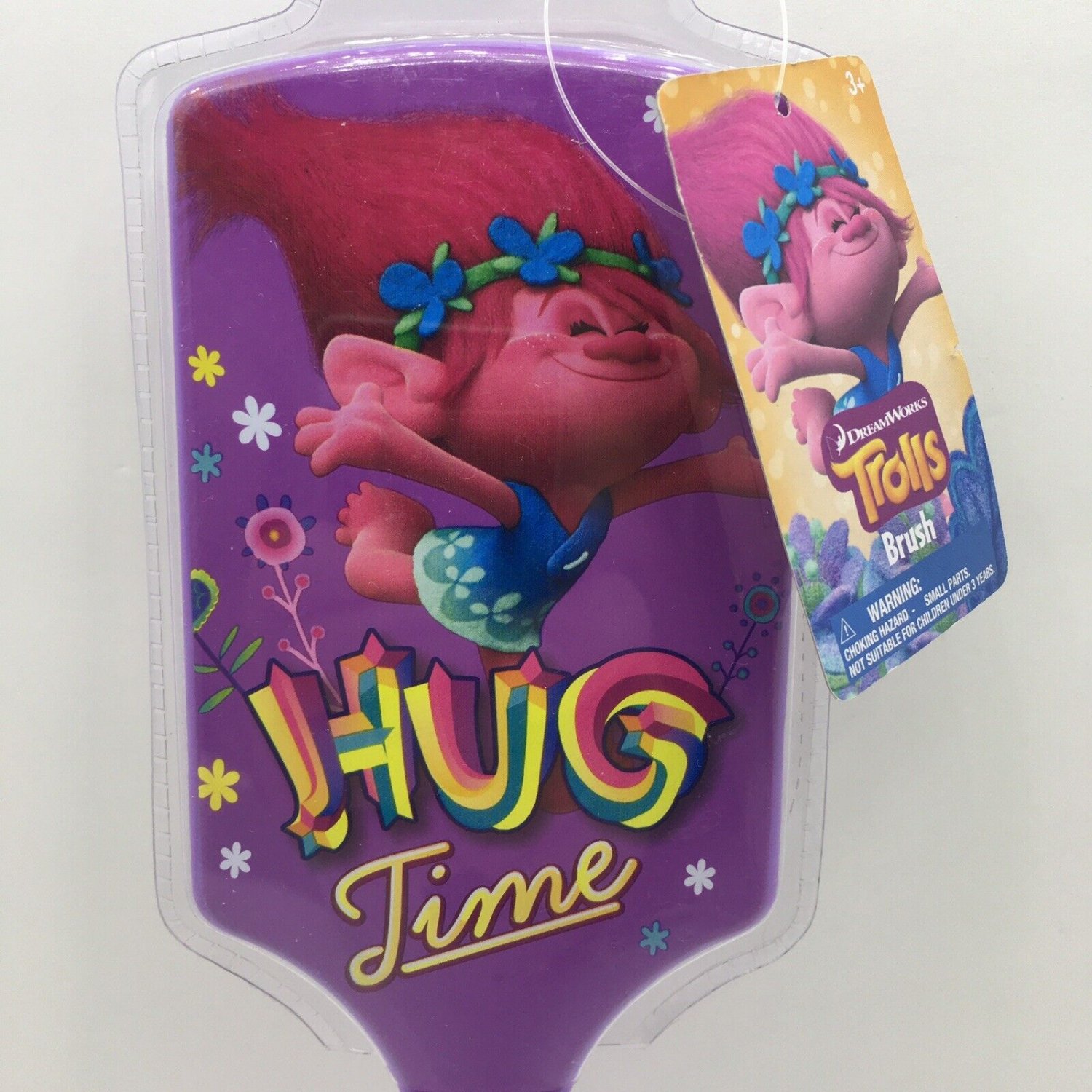Trolls Hairbrush Poppy Hug Time Dreamworks Purple Brush Fashion Girls Gift