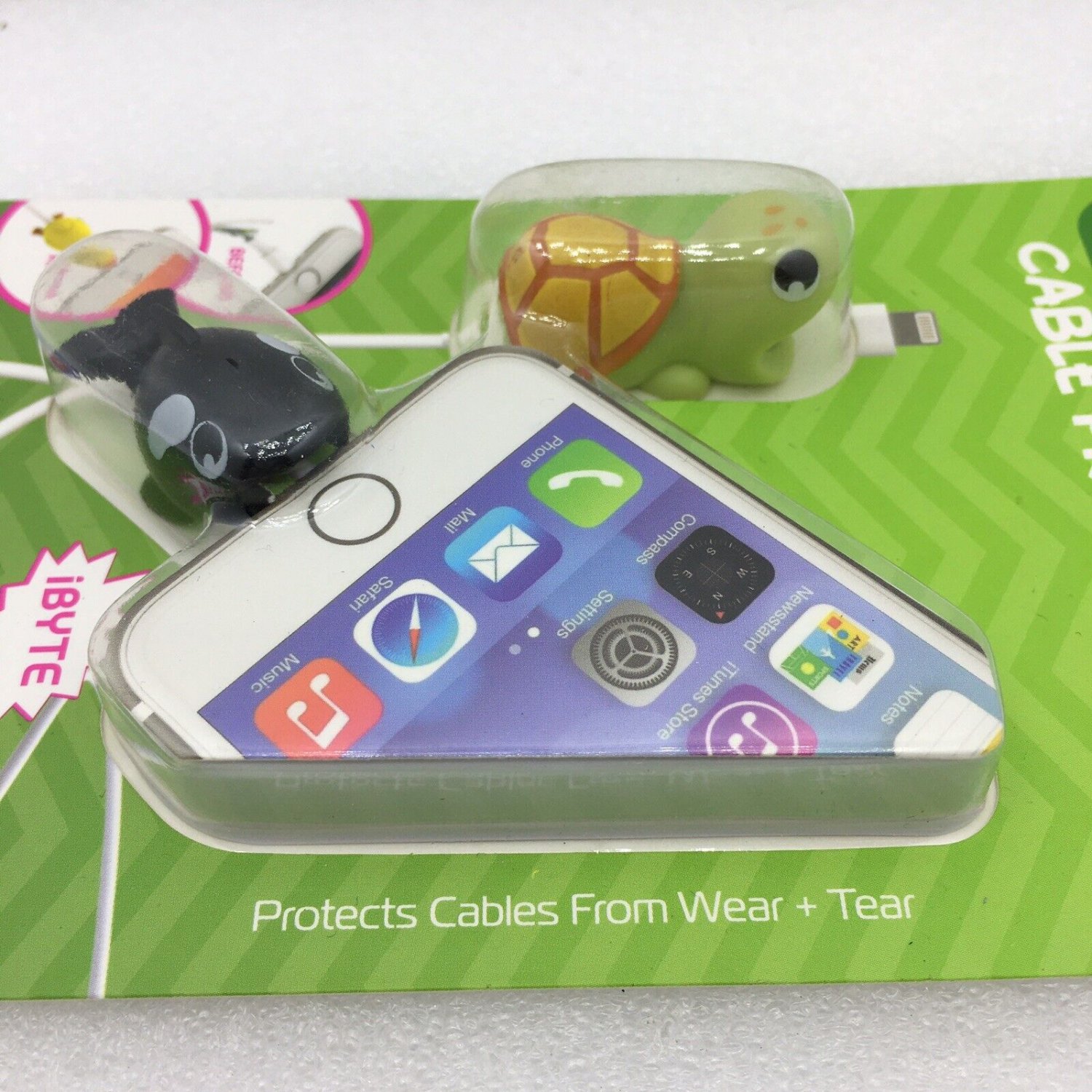 Tzumi Cord Bytes Cable Protectors iByte Sea Turtle Orca Whale Cute