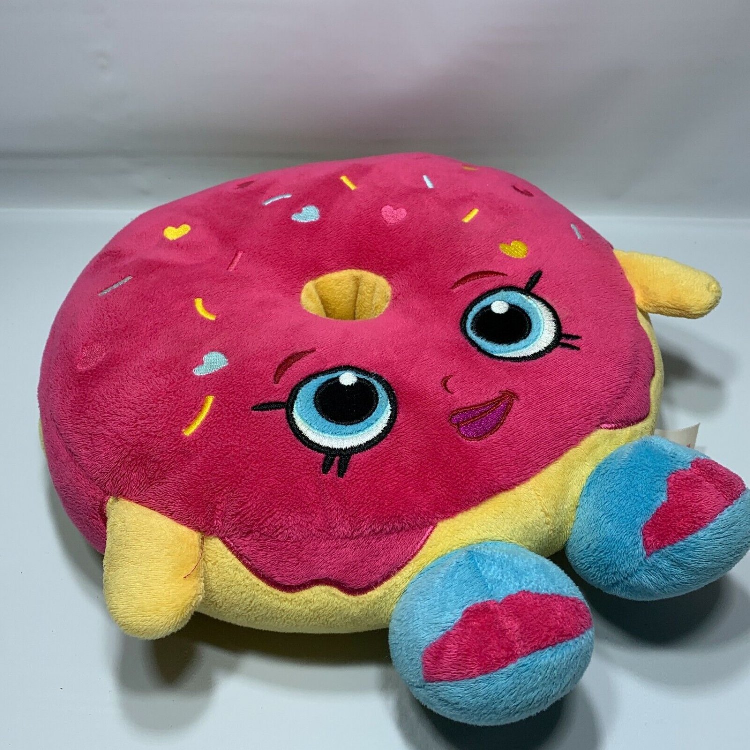 Shopkins D'lish Doughnut 10.5" Plush Plushie Stuffie Food Pillow 2013
