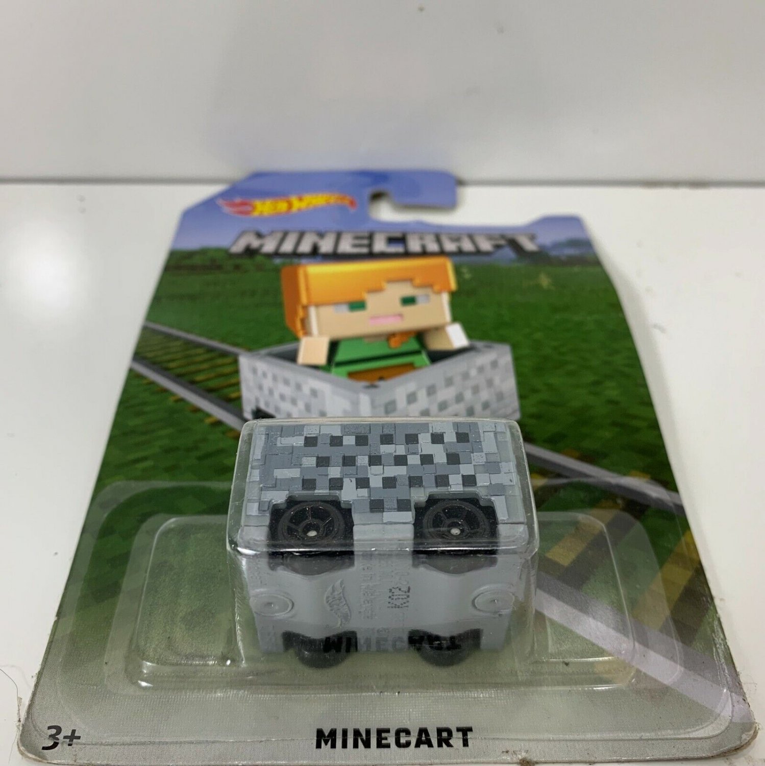 2016 Hot Wheels Minecraft Alex Minecart Mojang Full Art Collectible