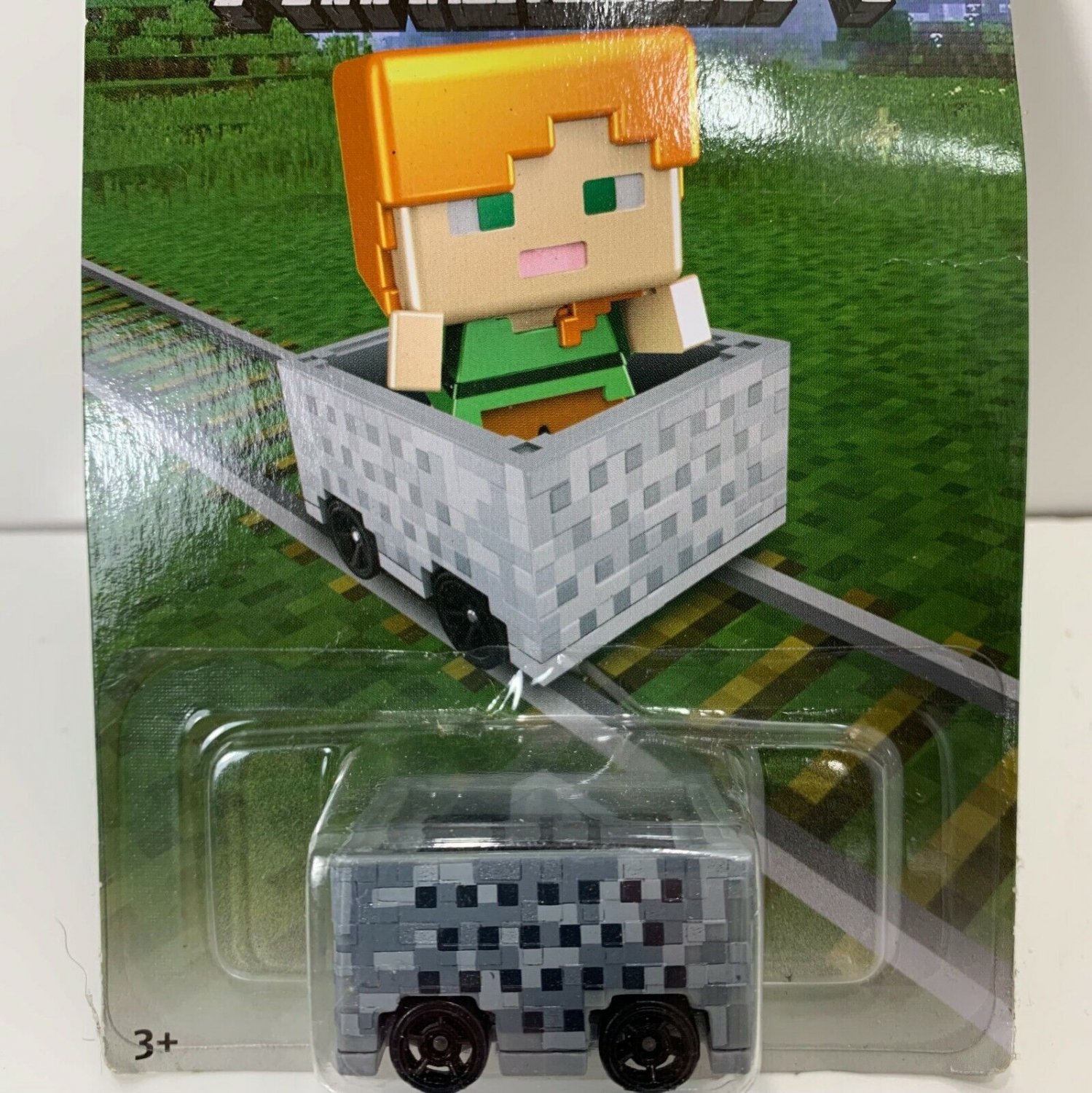 2016 Hot Wheels Minecraft Alex Minecart Mojang Full Art Collectible