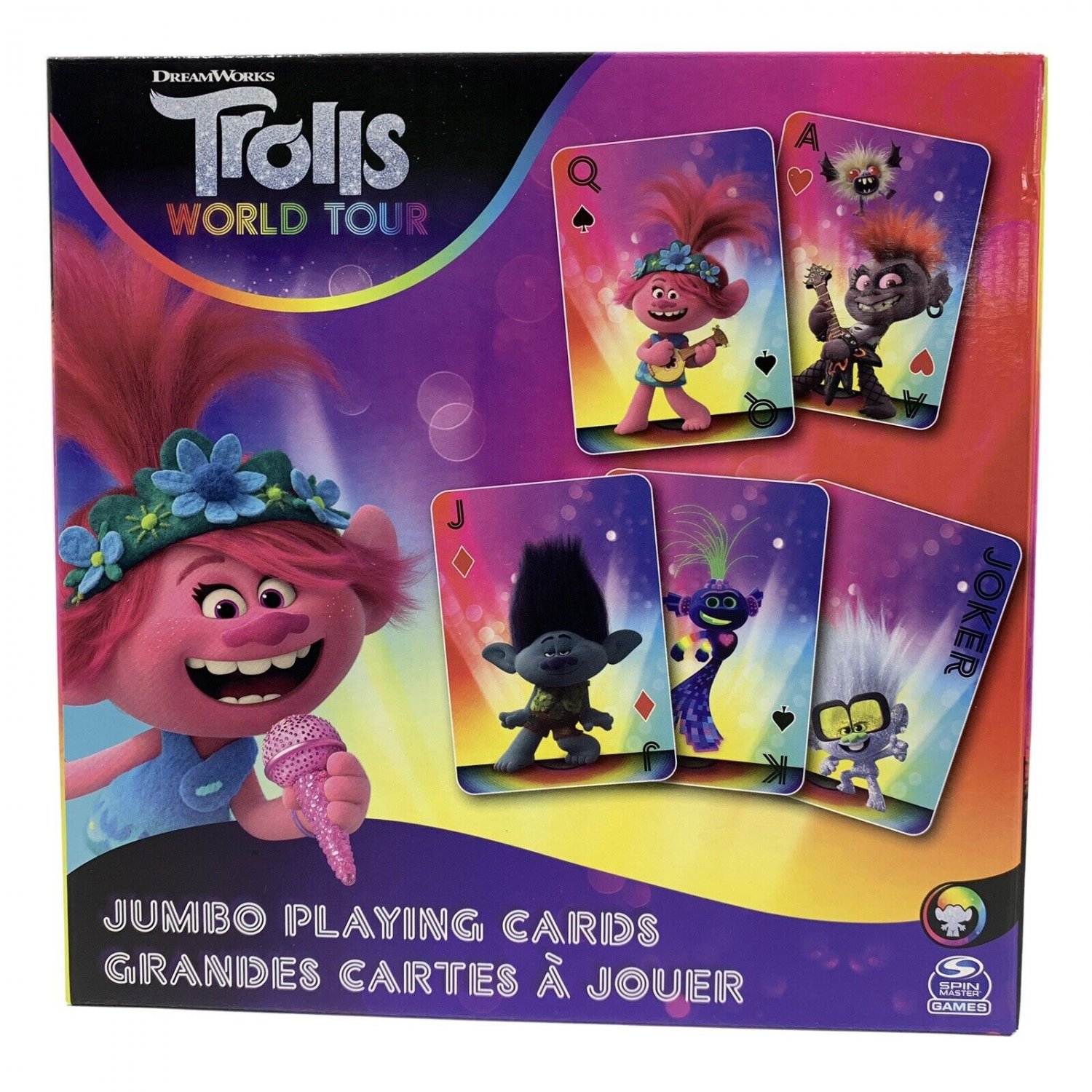 Trolls World Tour Jumbo Playing Cards Poppy Family Fun