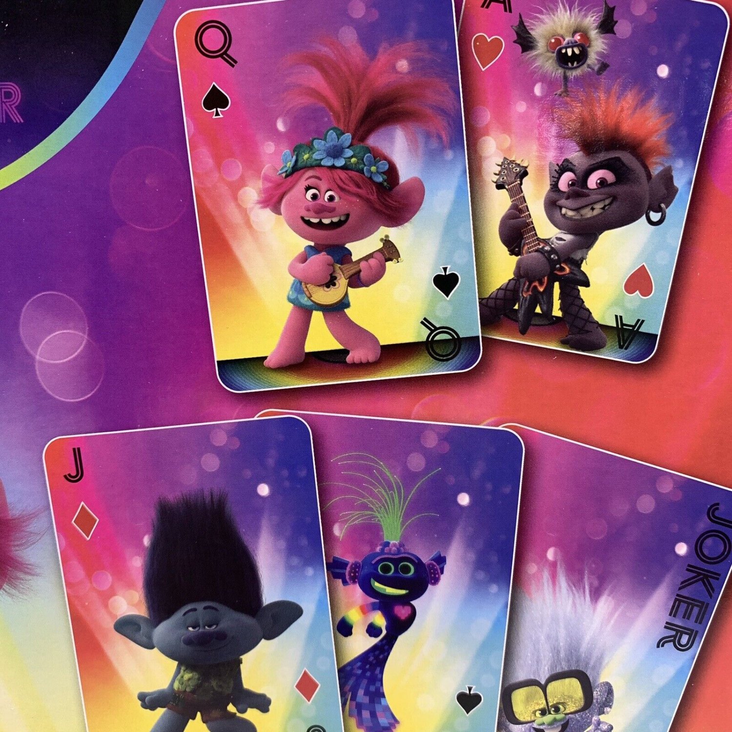 Trolls World Tour Jumbo Playing Cards Poppy Family Fun
