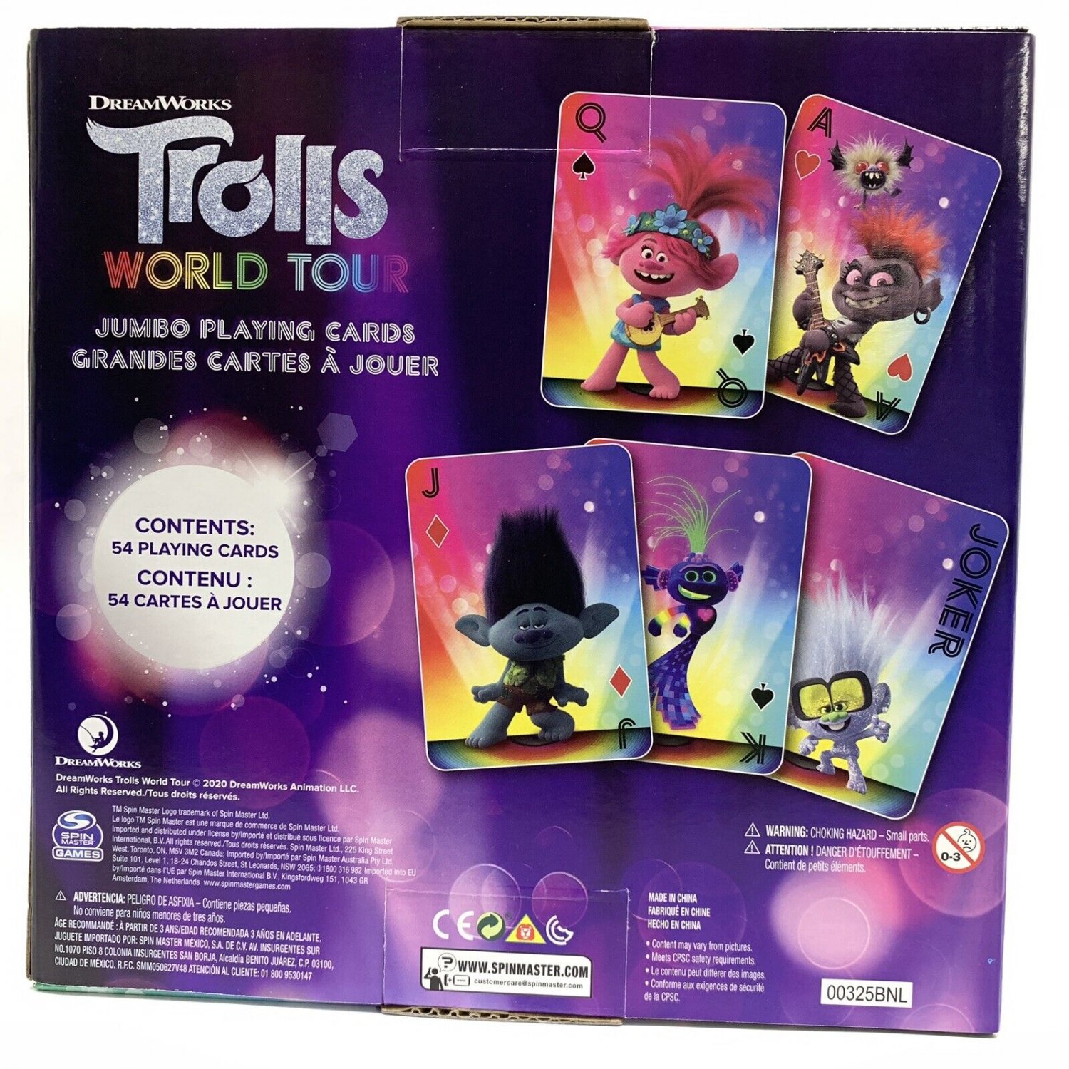 Trolls World Tour Jumbo Playing Cards Poppy Family Fun