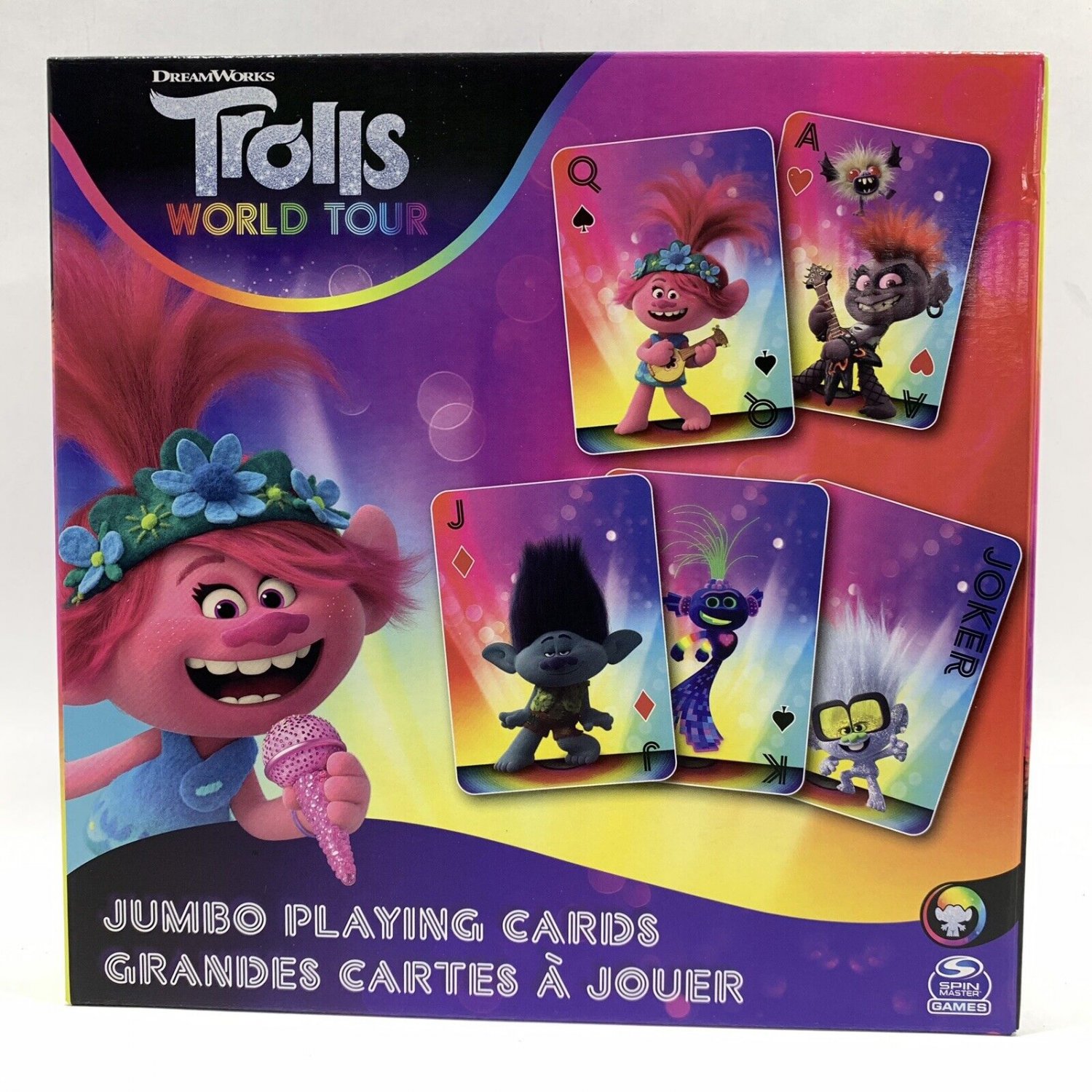 Trolls World Tour Jumbo Playing Cards Poppy Family Fun