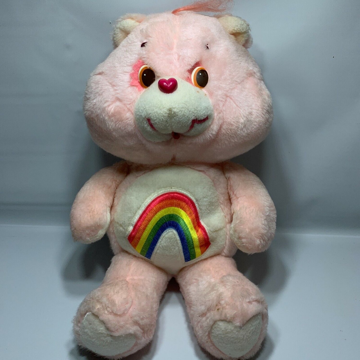 1983 Care Bears Cheer Bear Pink Rainbow Kenner Plush Plushie Stuffie