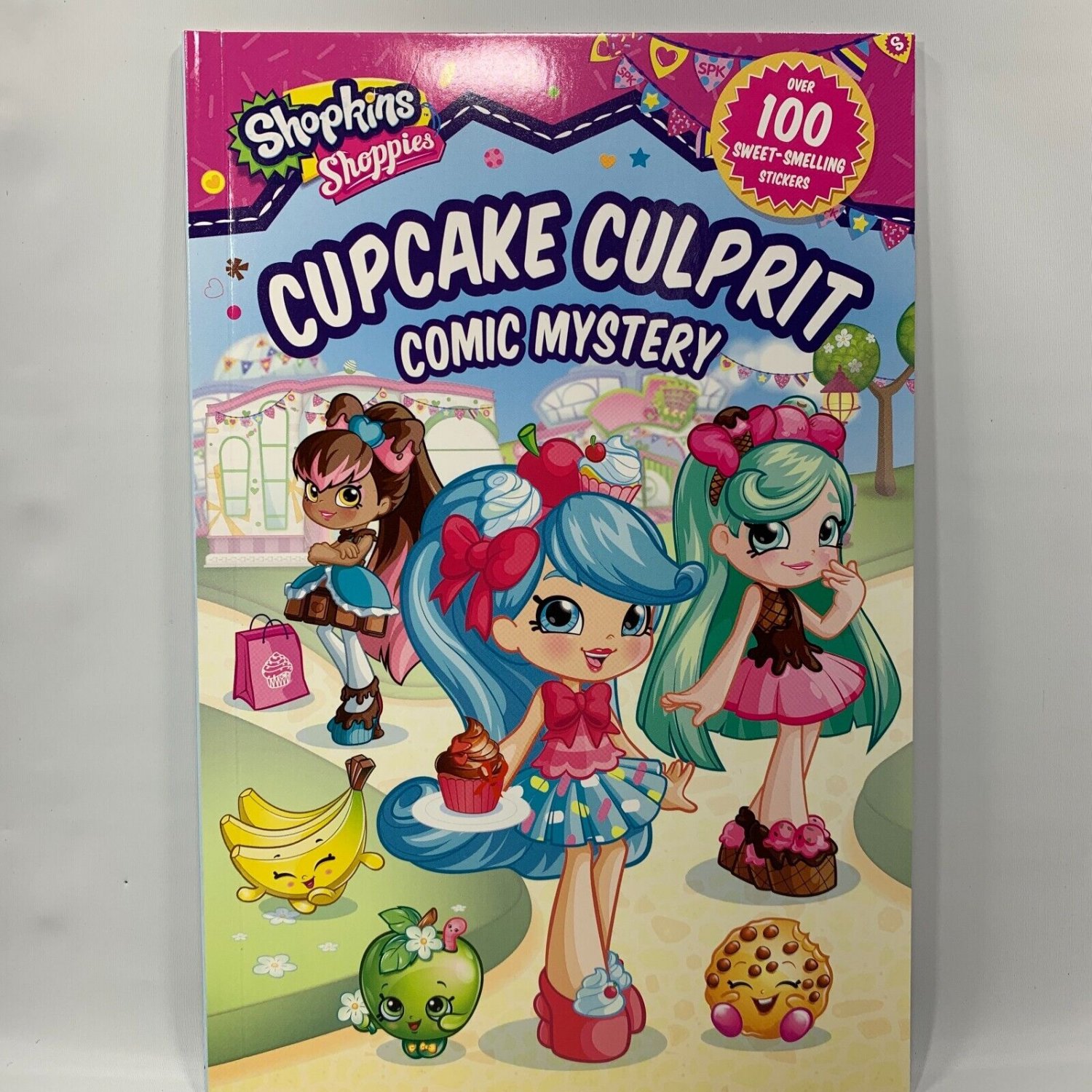 Shopkins Shoppies Cupcake Culprit Comic Mystery Book with over 100 Stickers