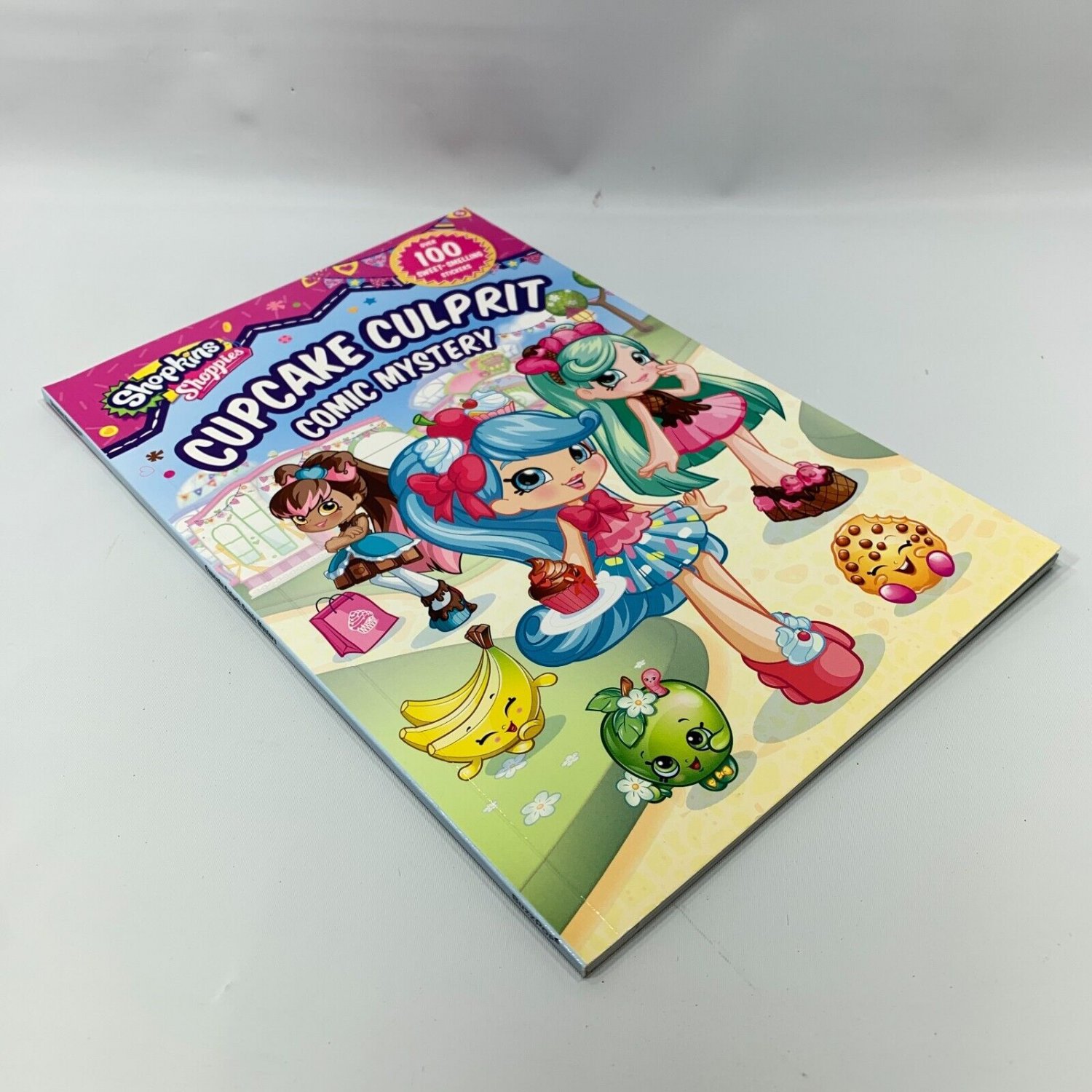 Shopkins Shoppies Cupcake Culprit Comic Mystery Book with over 100 Stickers