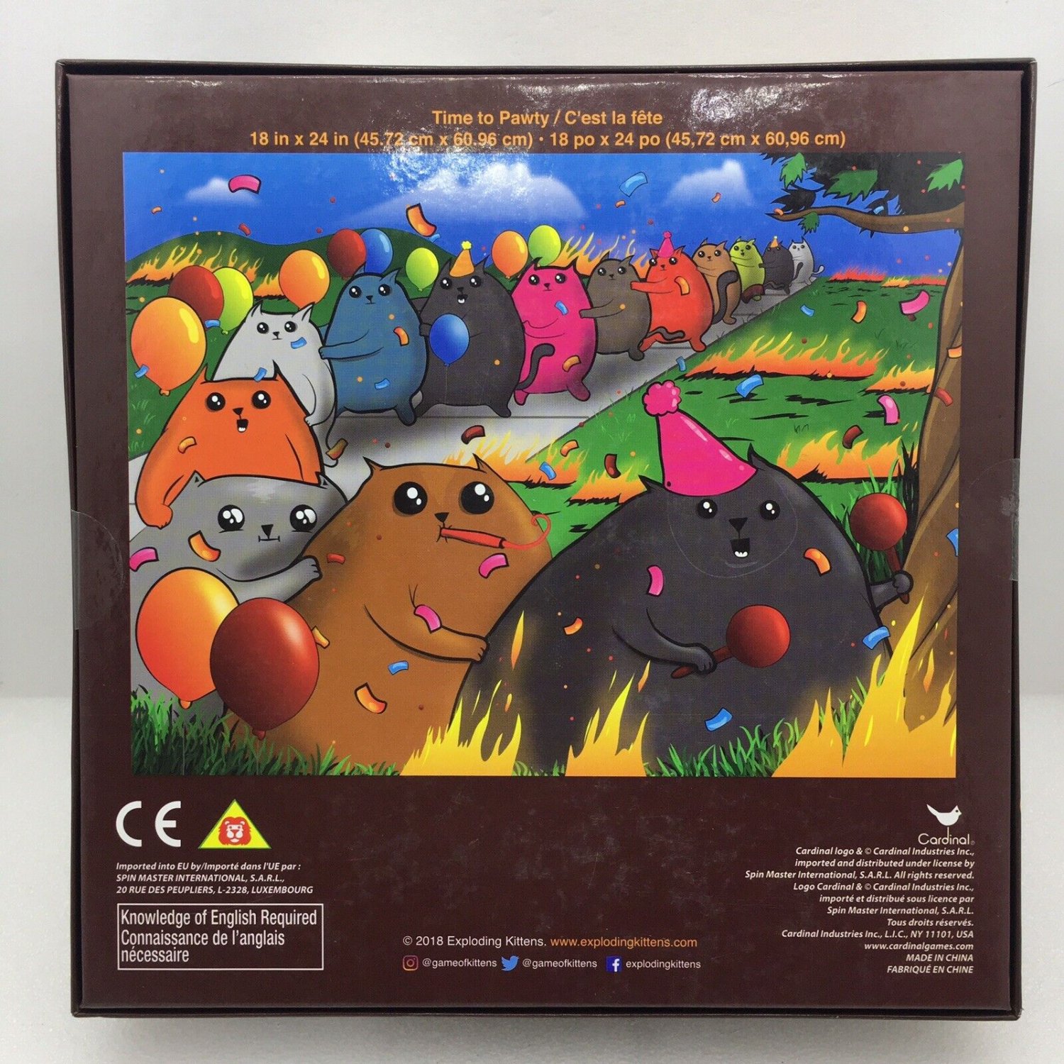 Exploding Kittens Time To Pawty 300 Piece Puzzle includes Bonus Card ...