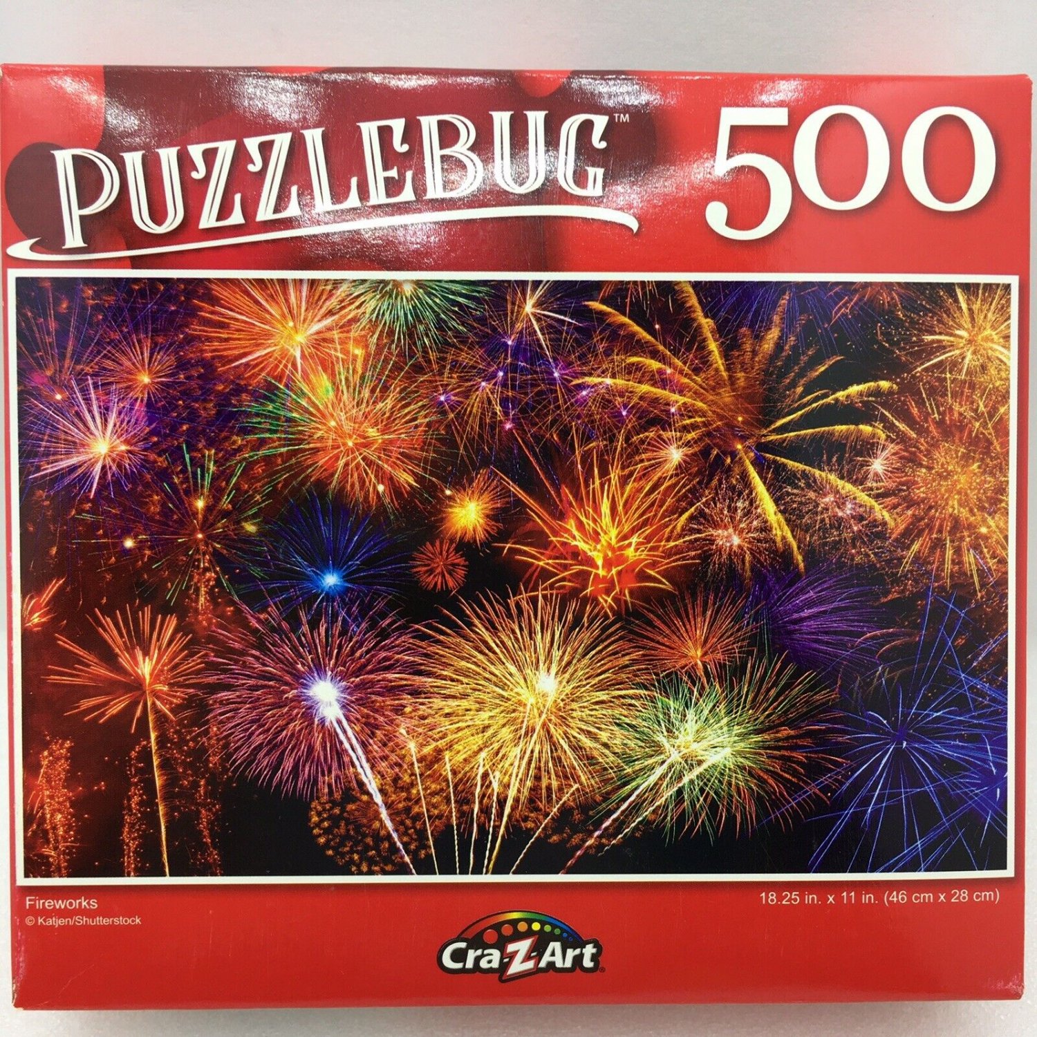 Cra Z Art Puzzlebug Fireworks 4th of July America 500 Piece Puzzle Fourth