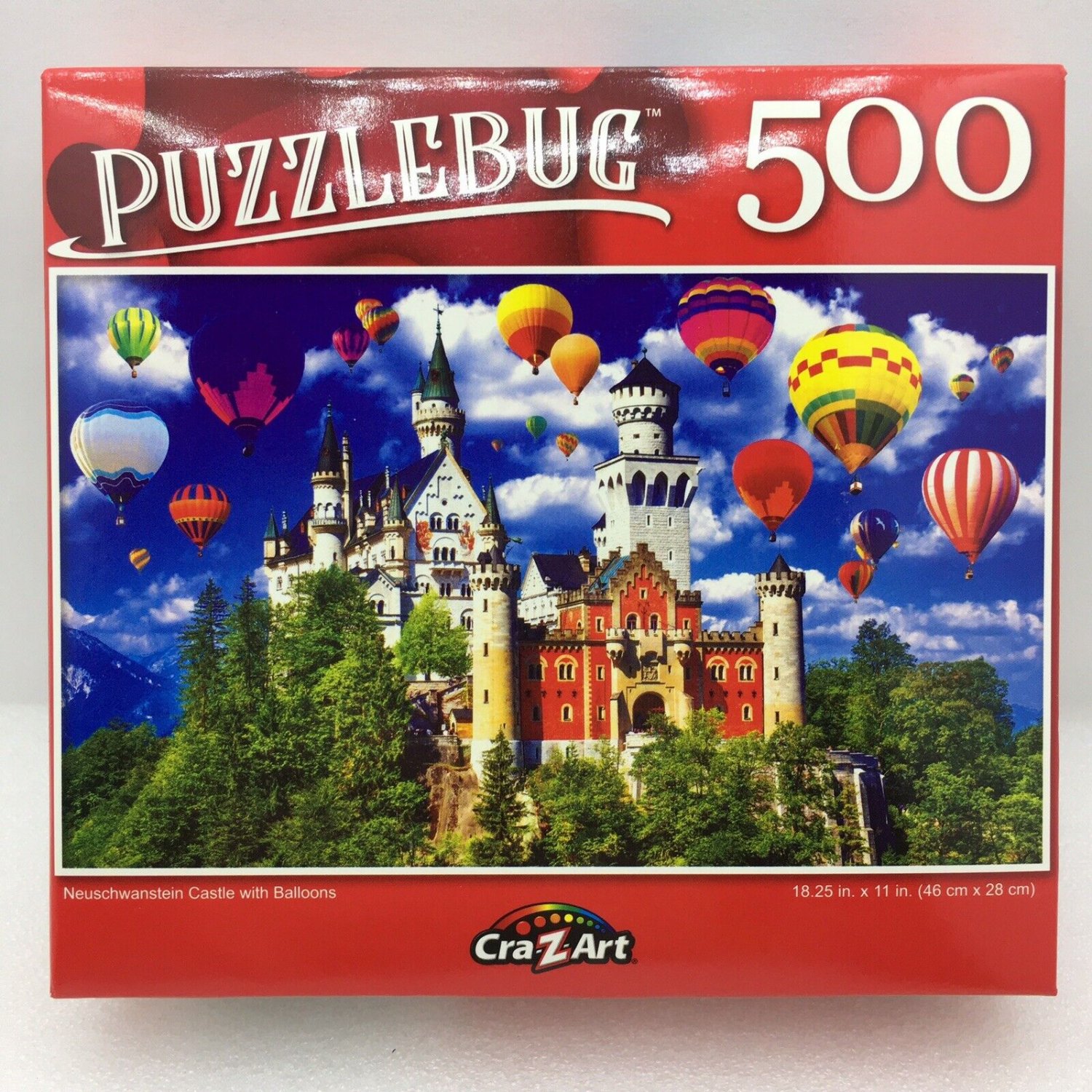 Cra Z Art Puzzlebug Neuschwanstein Castle with Balloons 500 Piece Puzzle