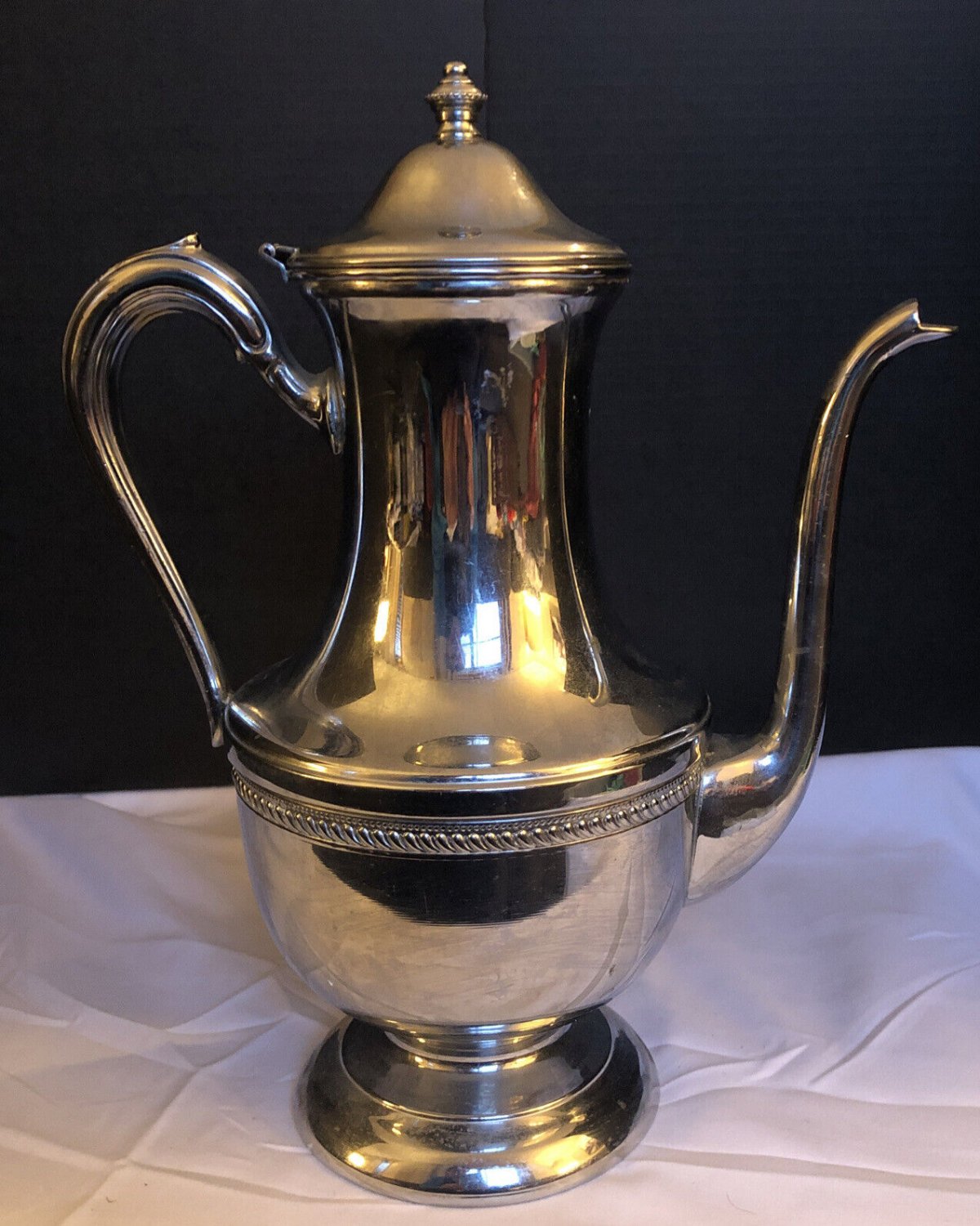 Vintage Stainless Chromium Steel Kettle made by Cromwell Silver Mfg Corp.