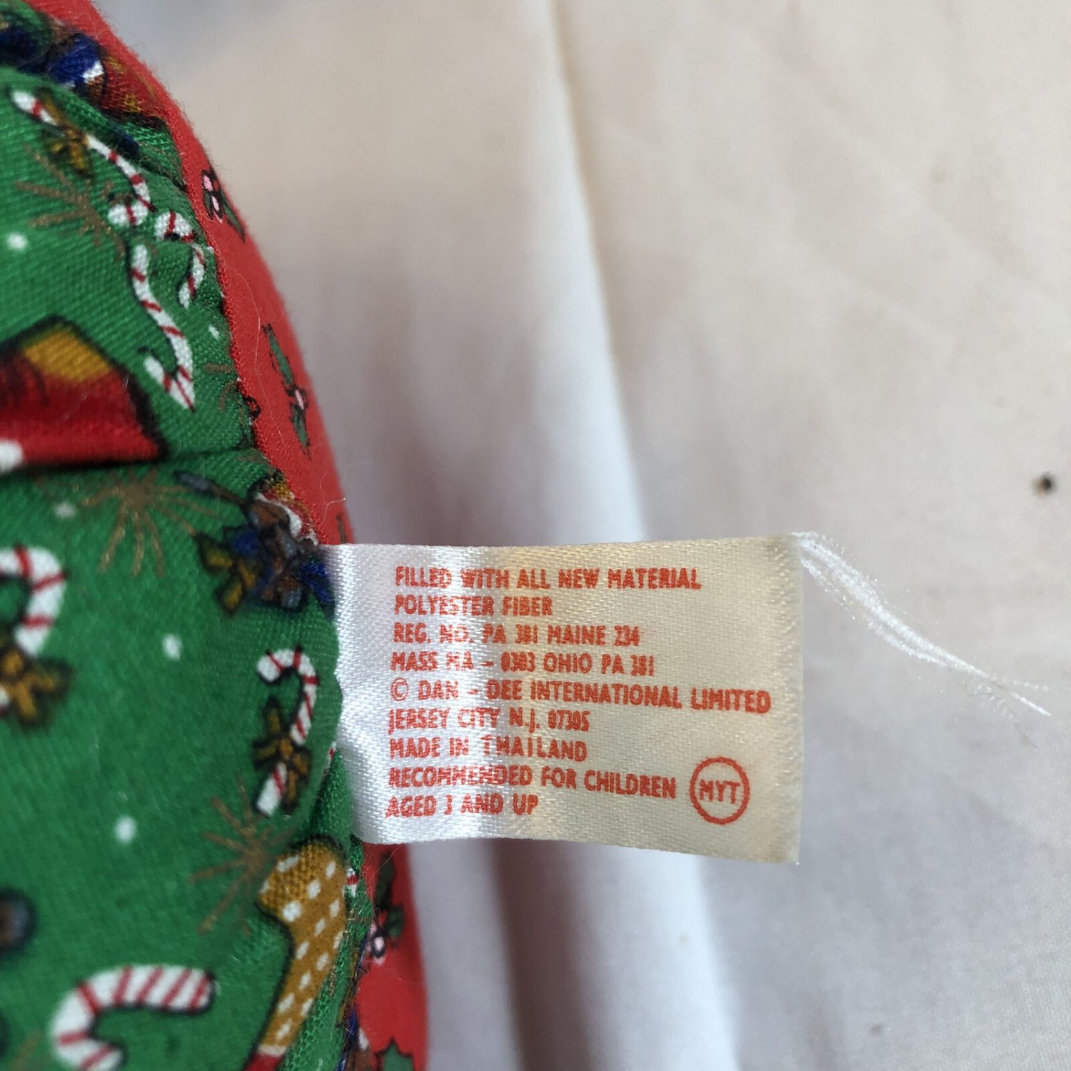 Vintage DAN DEE Collection Christmas Mouse Holiday Stuffed Plush Toy