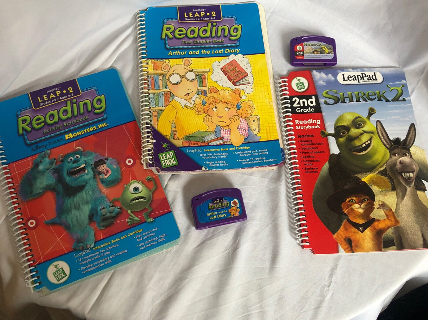 LeapFrog Reading Disney Monsters Inc, Shrek, Arthur Books And ...