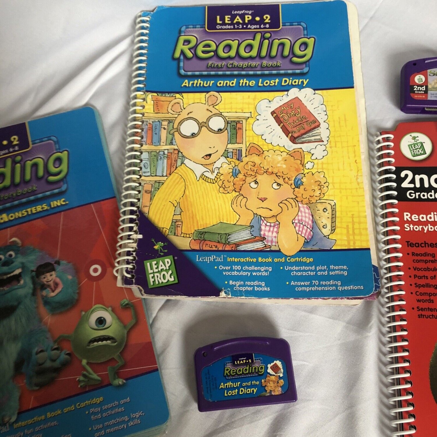 LeapFrog Reading Disney Monsters Inc, Shrek, Arthur Books And ...