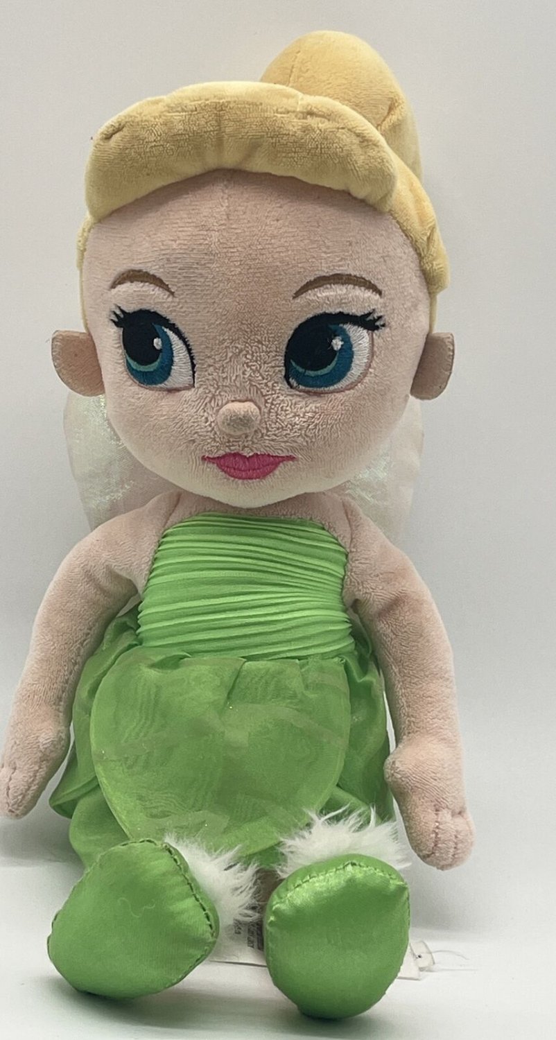 Disney Store Animators Tinkerbell Plush Toddler Fairy Doll 12”