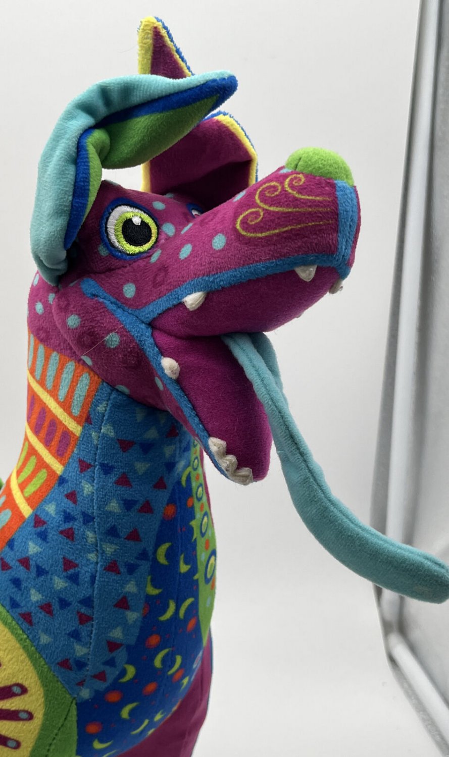 Disney Store Pixar Coco Dante Alebrije Rainbow Spirit Dog 15" Plush ...