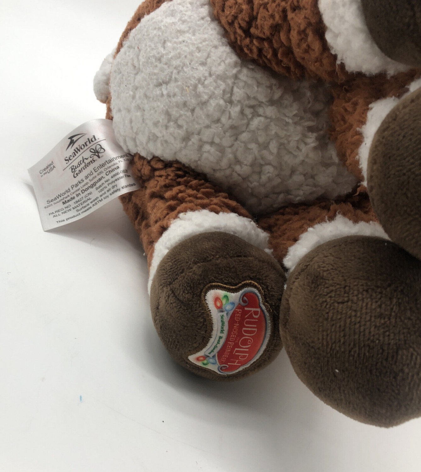Rudolph The Red Nosed Reindeer Fuzzy 12” Plush, Seaworld /Busch Gardens ...