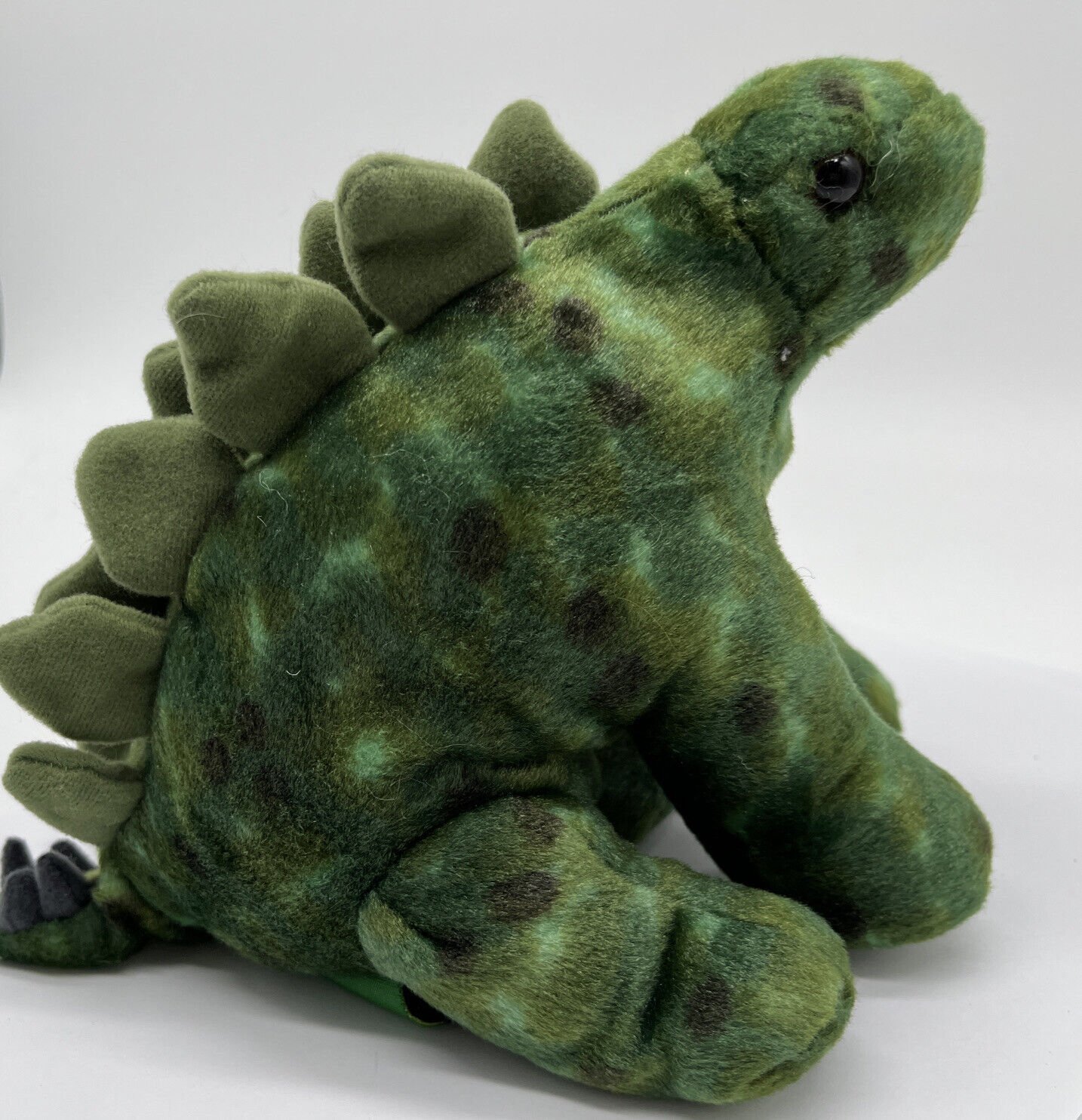 WILD REPUBLIC Green Fleece STEGASAURUS Dinosaur 9" Soft Plush Weighted