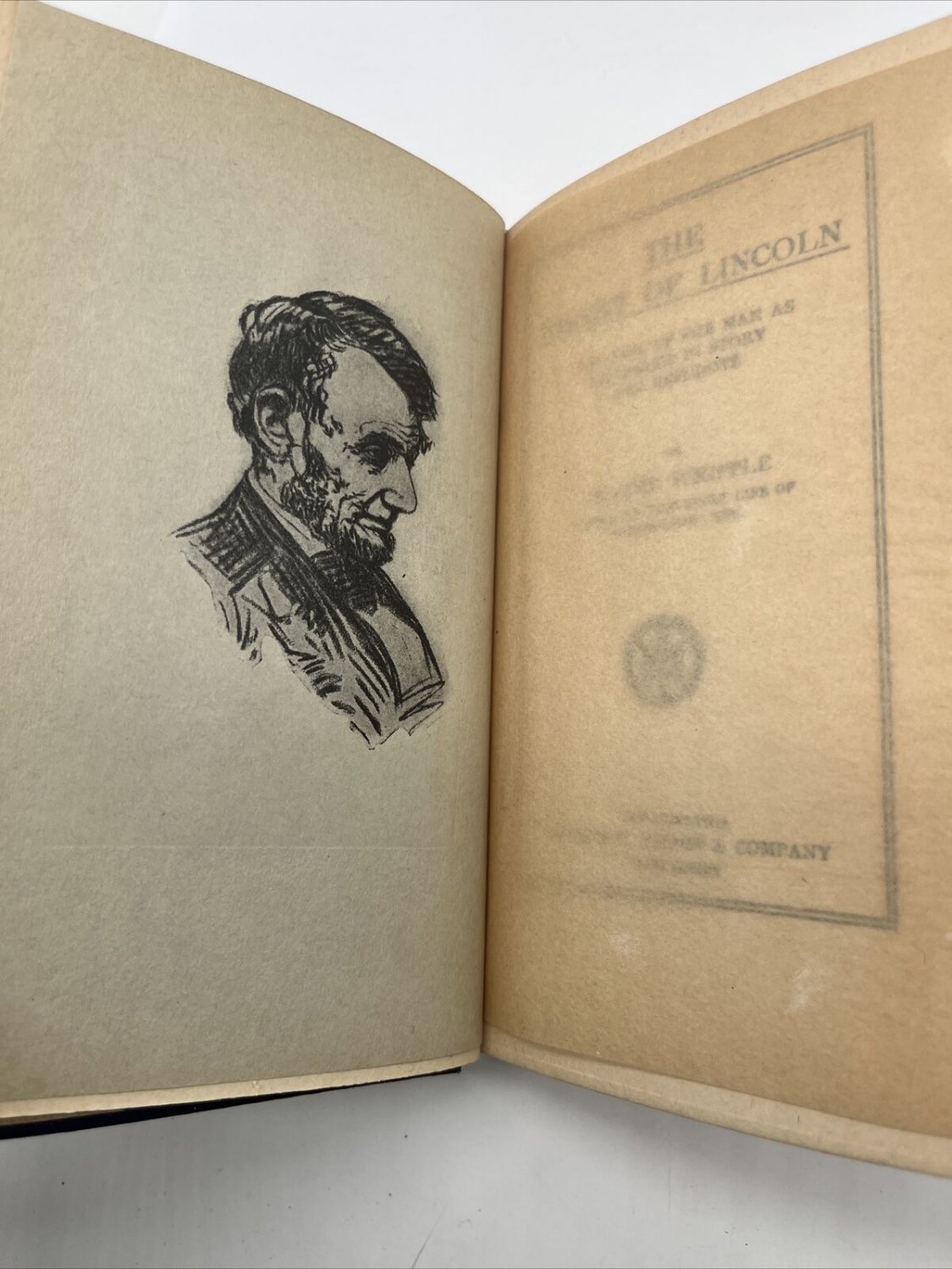 The Heart of Lincoln 1st ED Whipple Hard Cover 1915 Antique