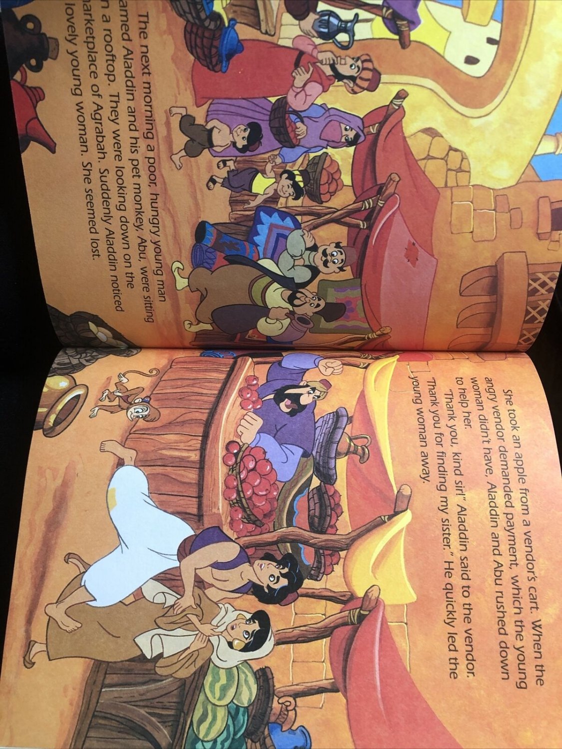 Little Golden Book Disney ALADDIN Storybook JUNK JOURNAL Ephemera