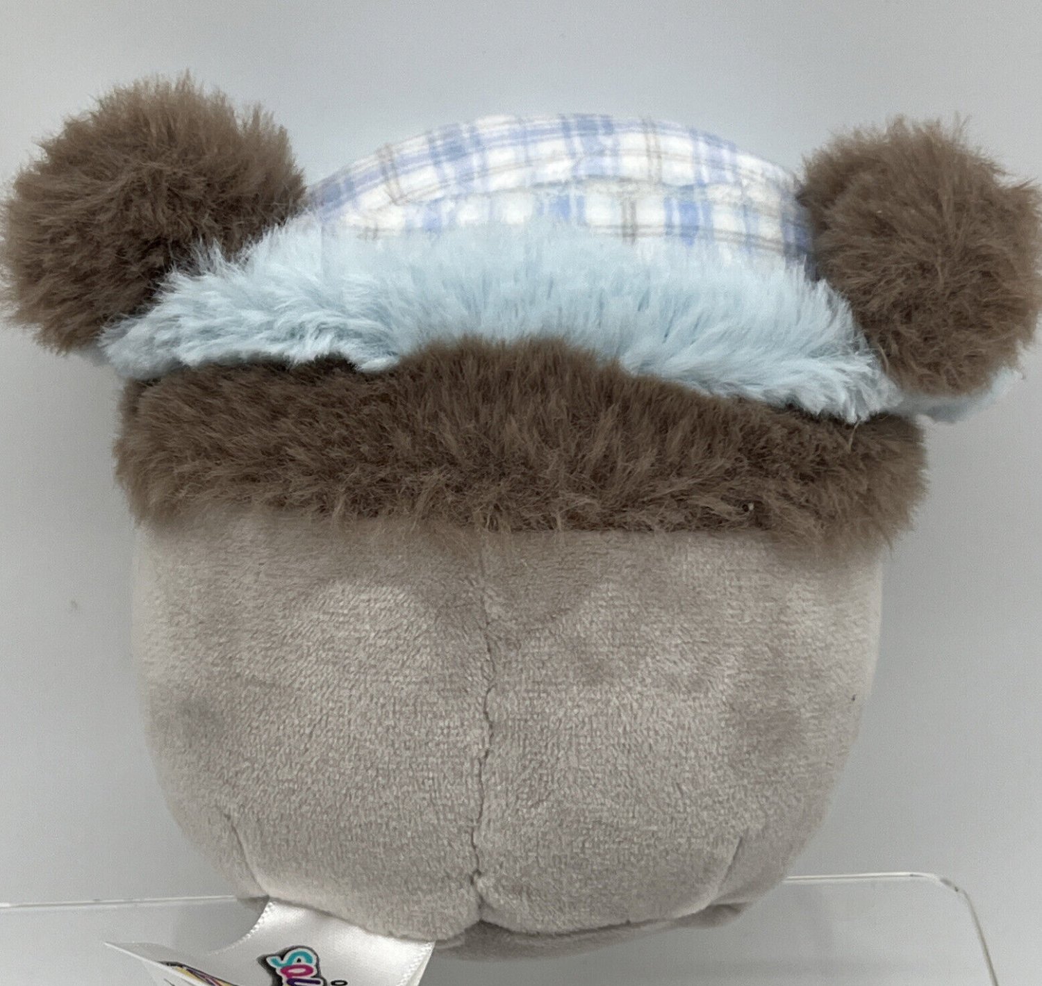 Squishmallow 4.5” DRAY the YETI BIGFOOT Kellytoy Gray With Blue Plaid ...
