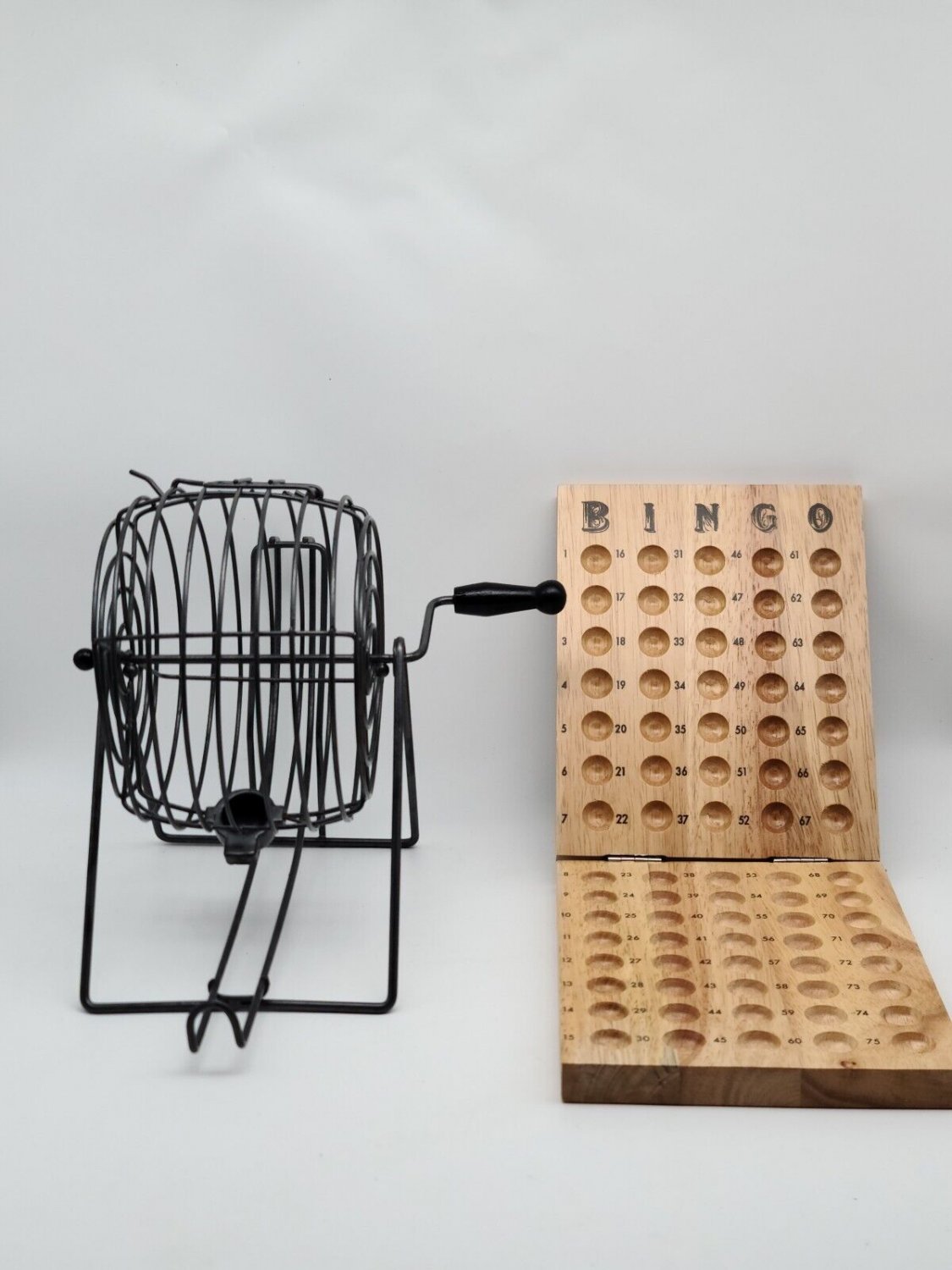 Bingo Spinning Wheel with Wooden Ball Case *AS-PICTURED*