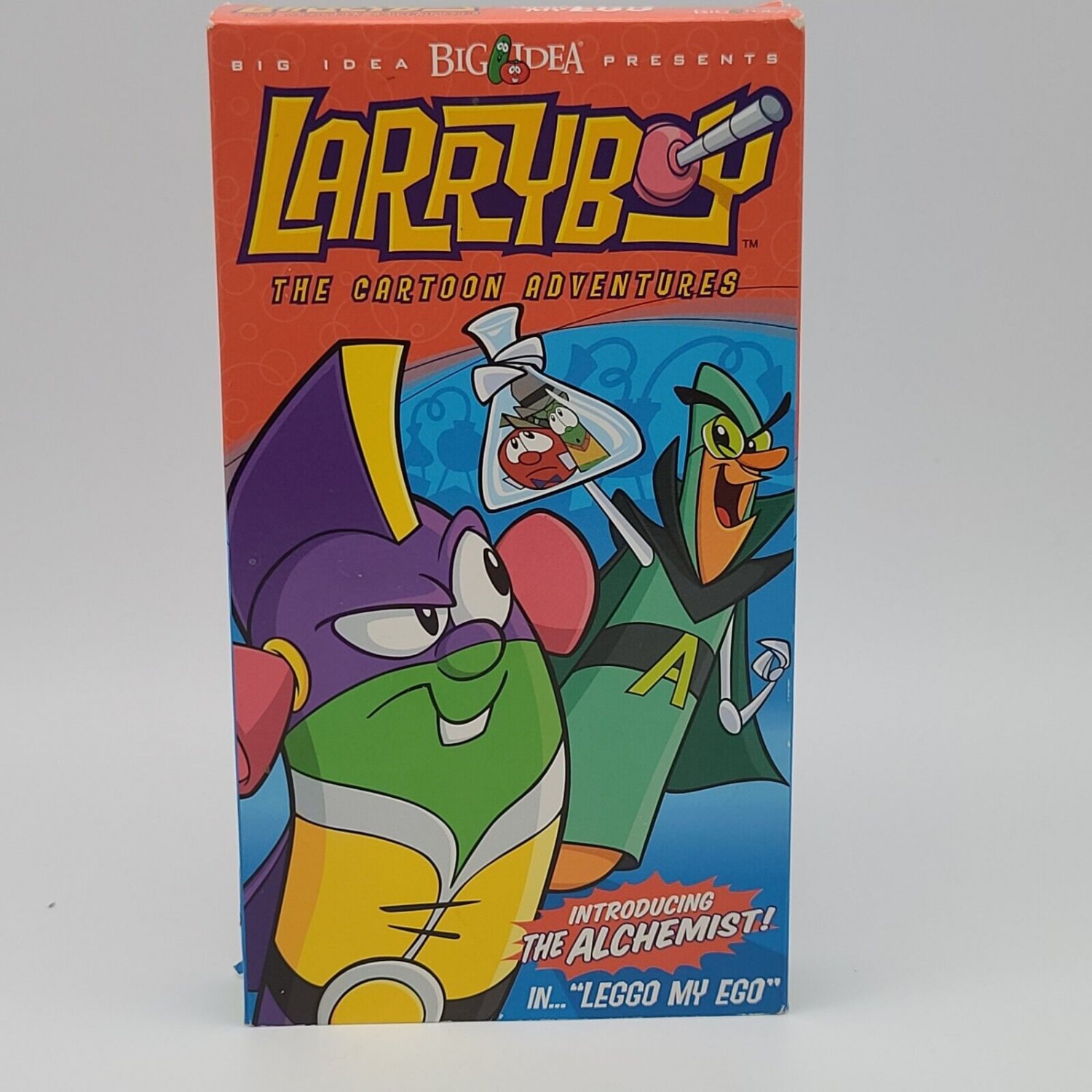 Larryboy VHS Tape The Good The Bad The Eggly 2003 Green Tape ...