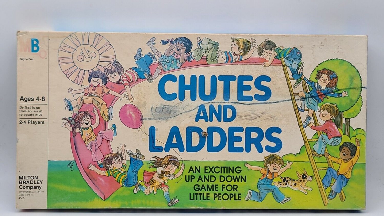 Vintage 1970's Retro Chutes And Ladders Board Game Milton Bradley SEE PICS