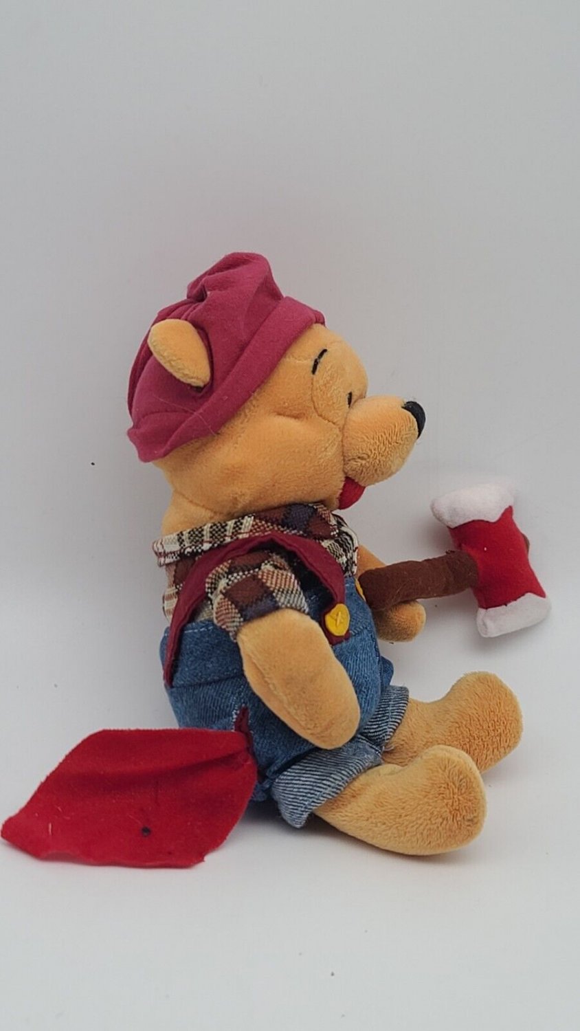 Disney's Winnie The Pooh Lumber Jack Woodsman Pooh Plush Stuffed Animals