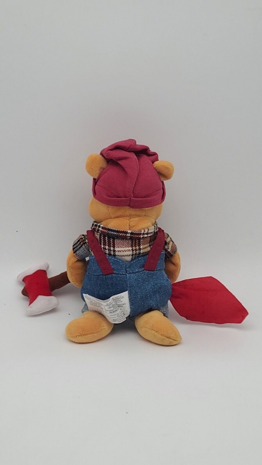 Disney's Winnie The Pooh Lumber Jack Woodsman Pooh Plush Stuffed Animals