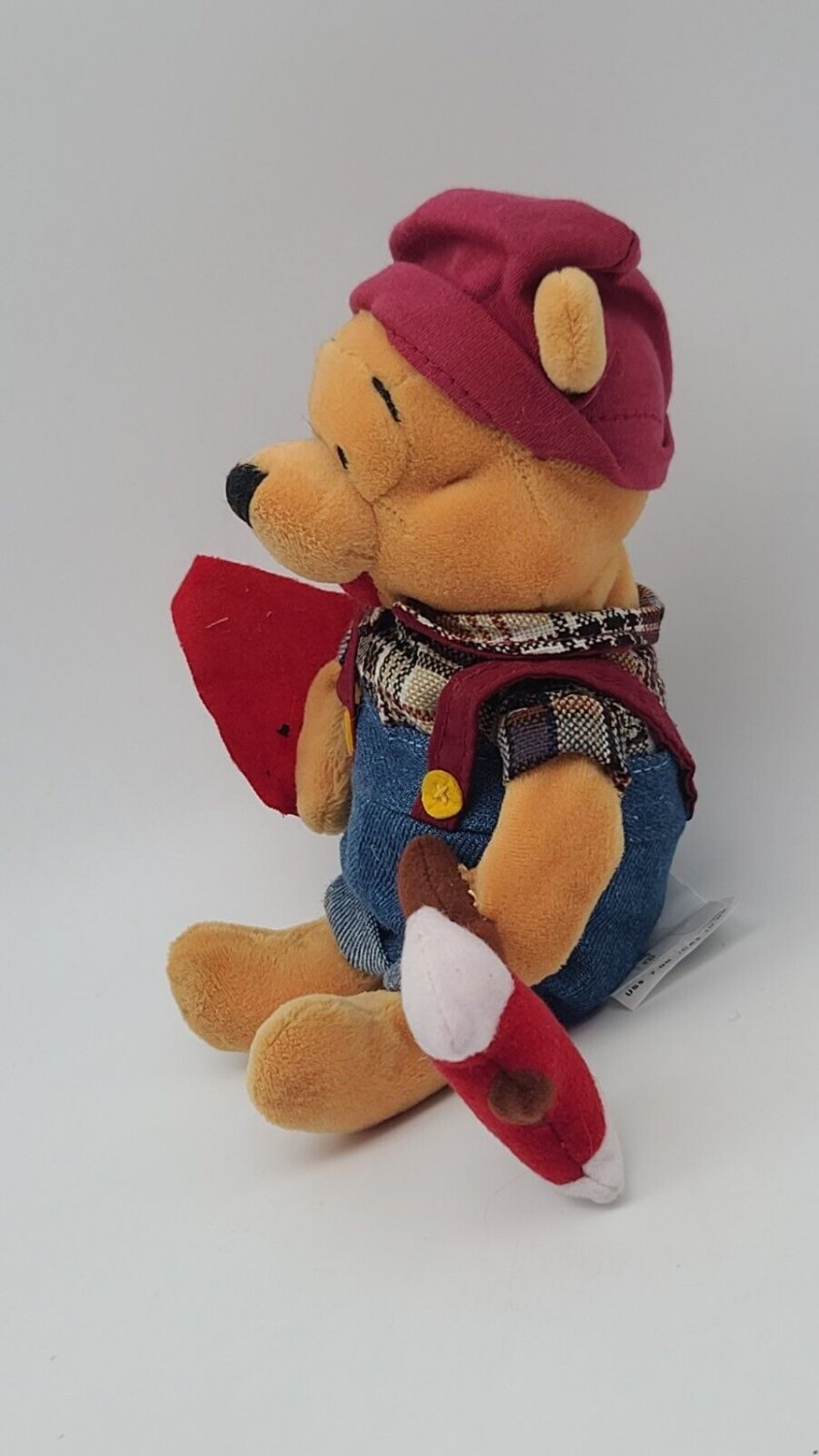 Disney's Winnie The Pooh Lumber Jack Woodsman Pooh Plush Stuffed Animals