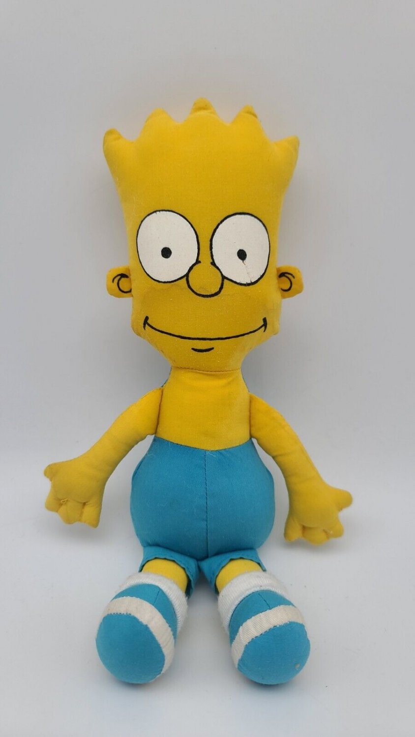 Vintage Bart Simpson 11" Plush Doll 1990 Matt Groening The Simpsons