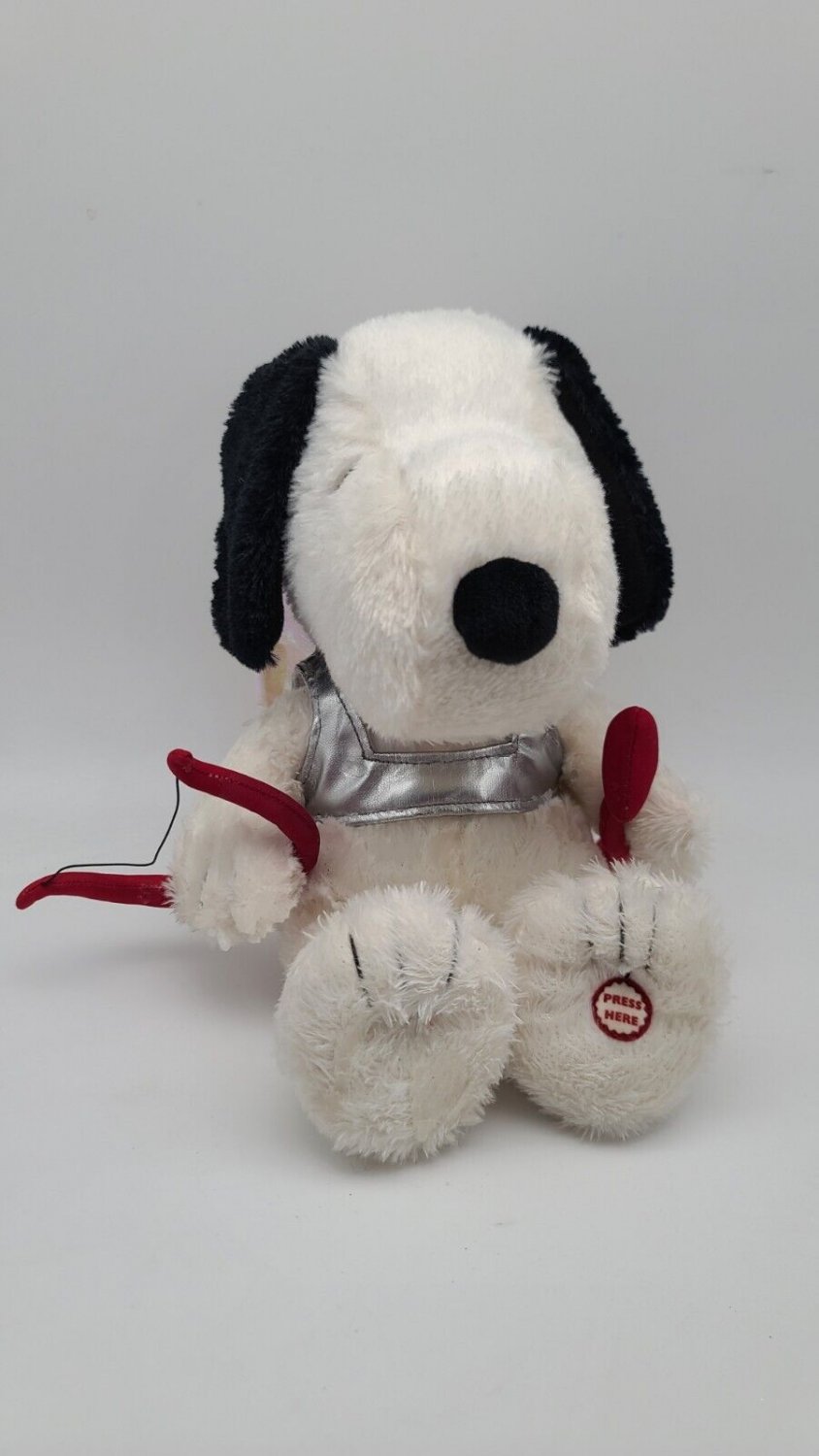 HALLMARK ANIMATED SNOOPY PLUSH CUPID FEATURES SOUND & MOTION ANGEL W ...
