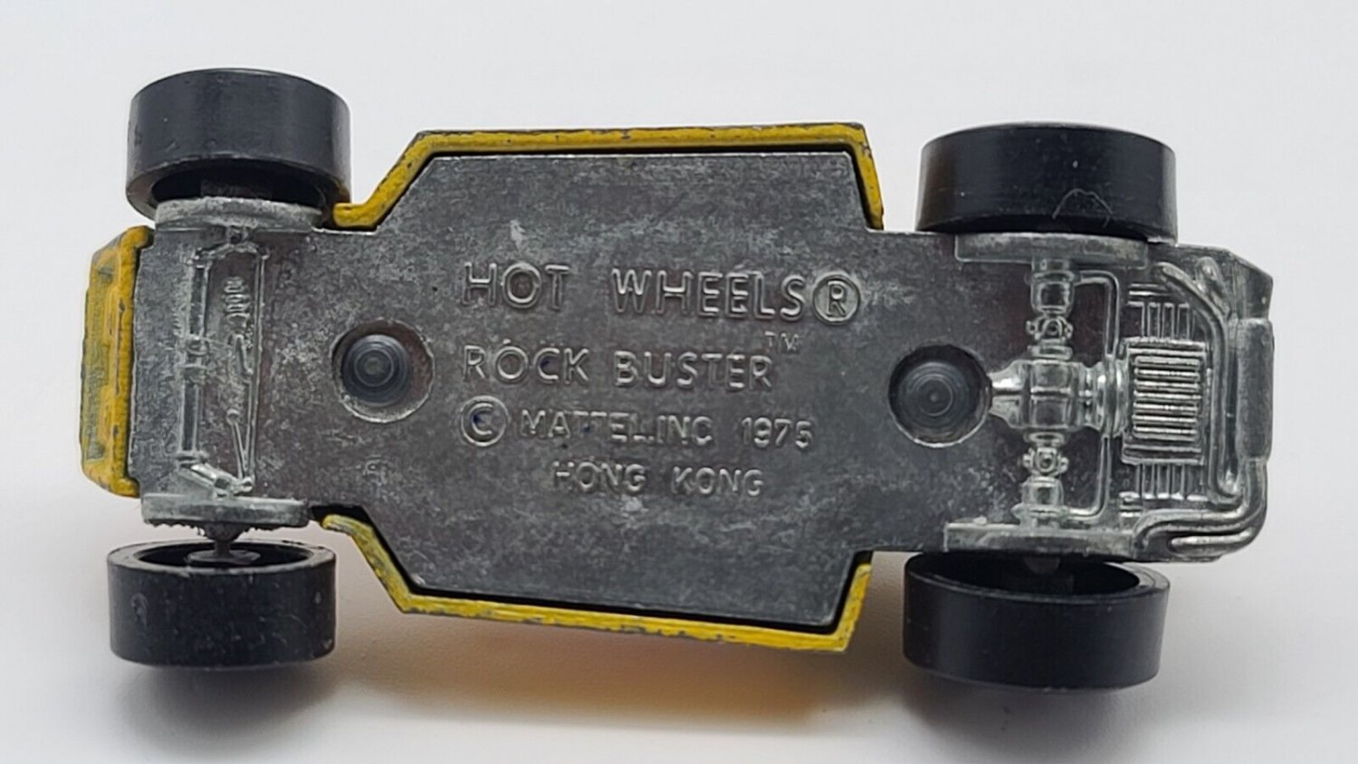 Hot Wheels "Rock Buster" Yellow, 1975 Hong Kong, Flying Colors Series VG