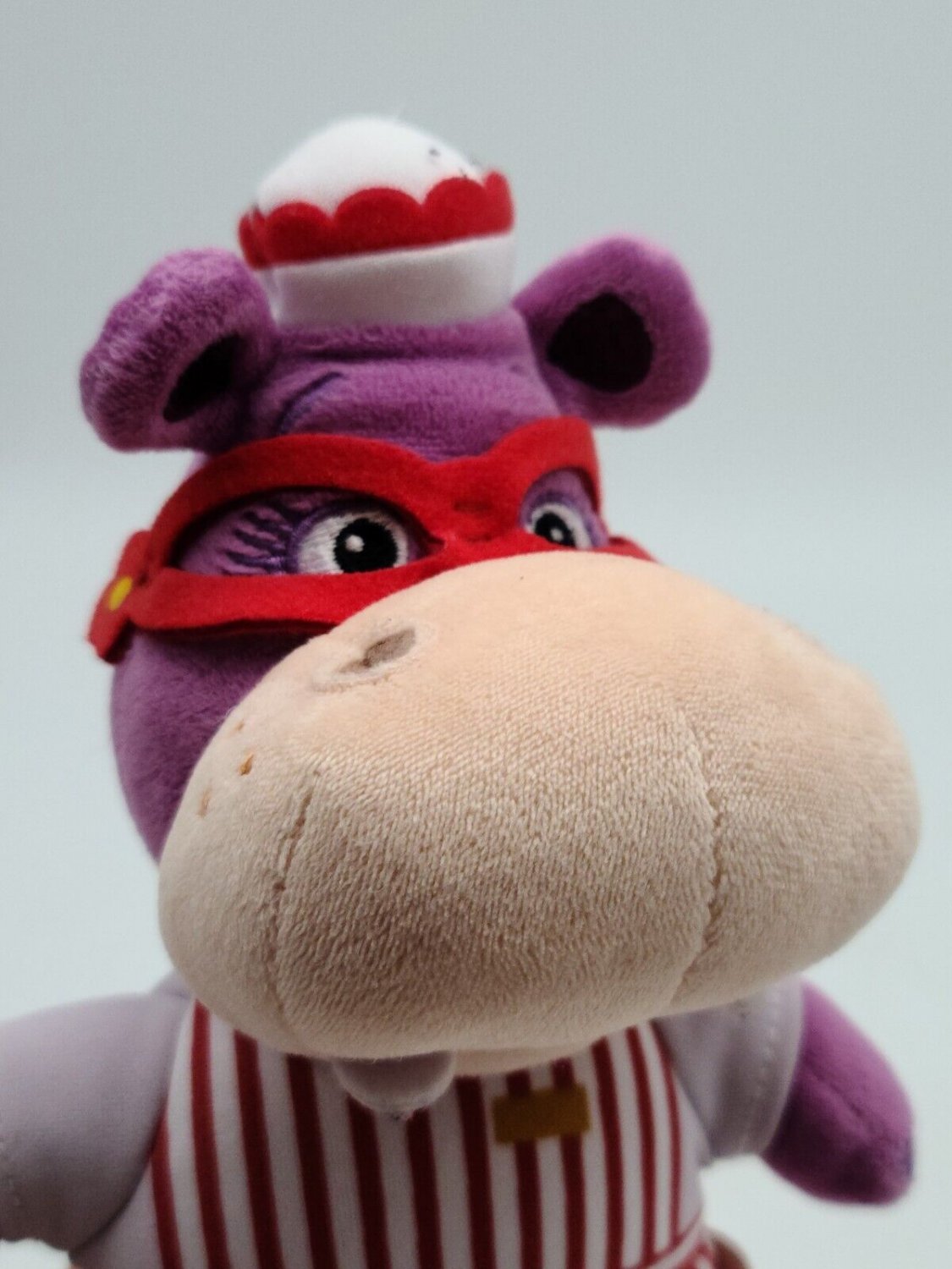 8" Disney DOC McSTUFFINS Purple Hippo HALLIE Stuffed Animal Nurse Plush Toy