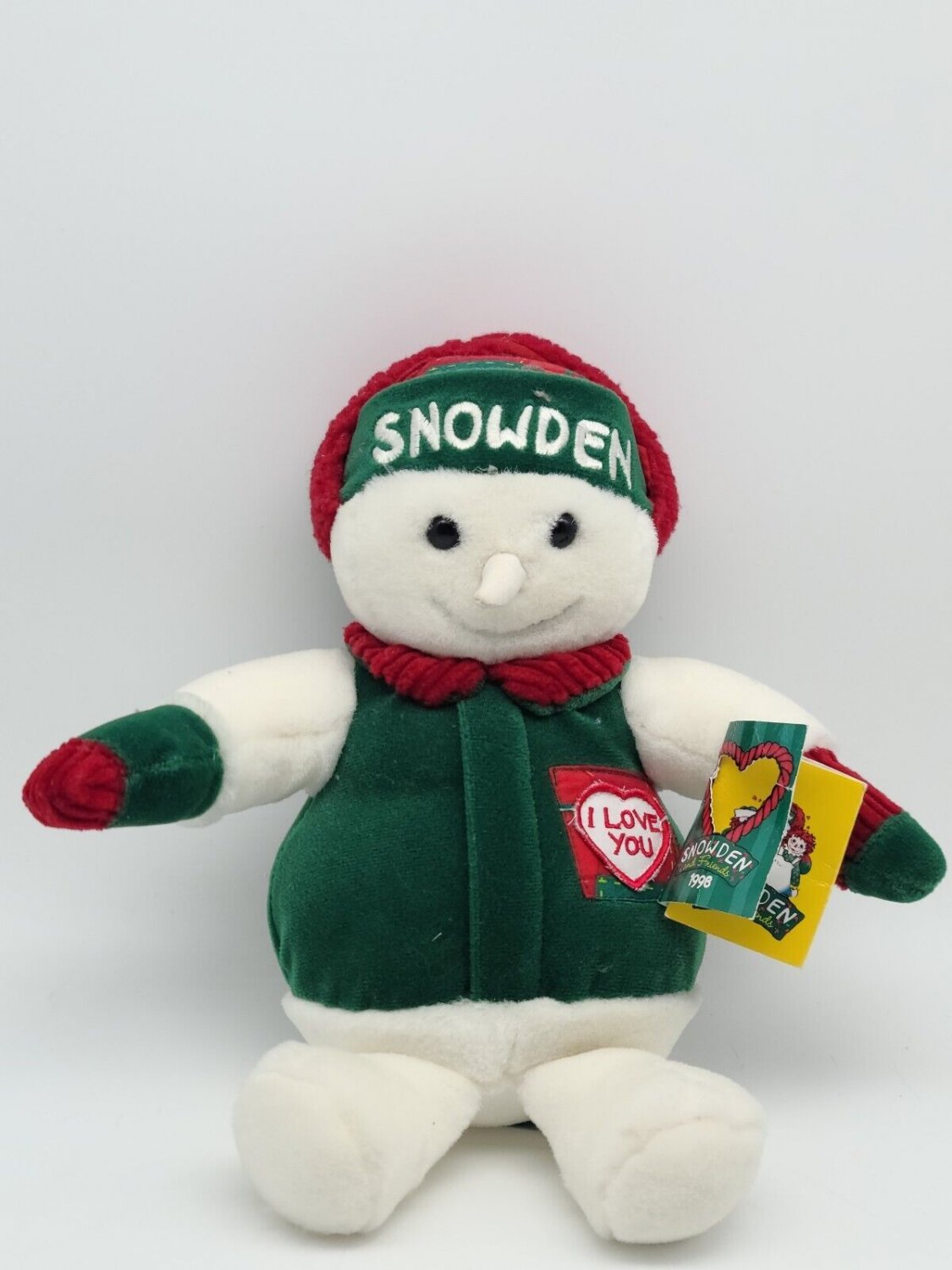 1998 Snowden and Friends Snowden The Snowman Plush Christmas Large 22” NWT
