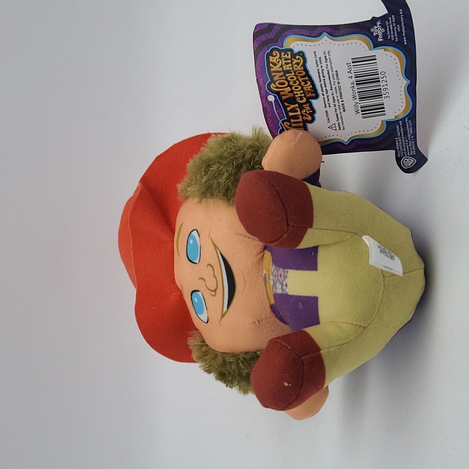 Willy Wonka & The Chocolate Factory Plush NWT Toy Factory Stuffed 12"