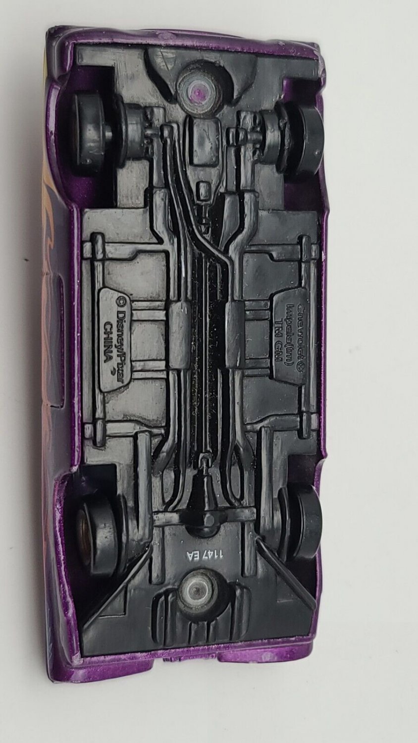 Disney Pixar Cars 1959 Chevy Impala Purple W/ Flames Ramone Die Cast 1: ...