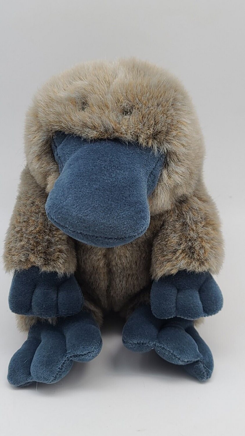 GUND 10" Plush WEBBER Platypus Duck Billed 1275 Vintage Stuffed Animal Blue