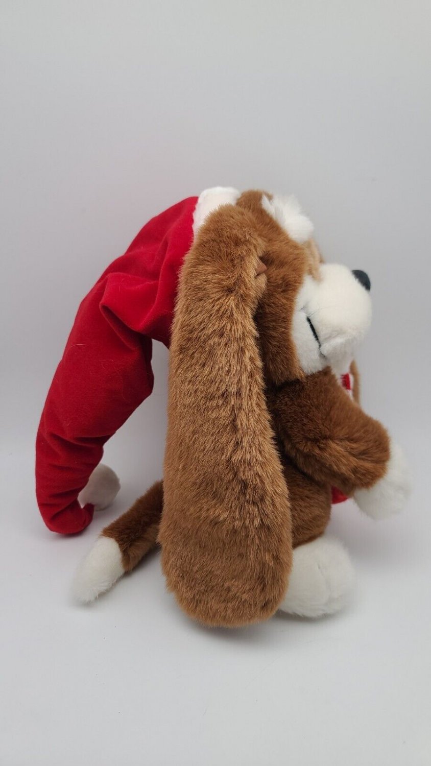 Vintage Kris Santa Puppy Dog Christmas Holiday Applause Plush Stuffed ...