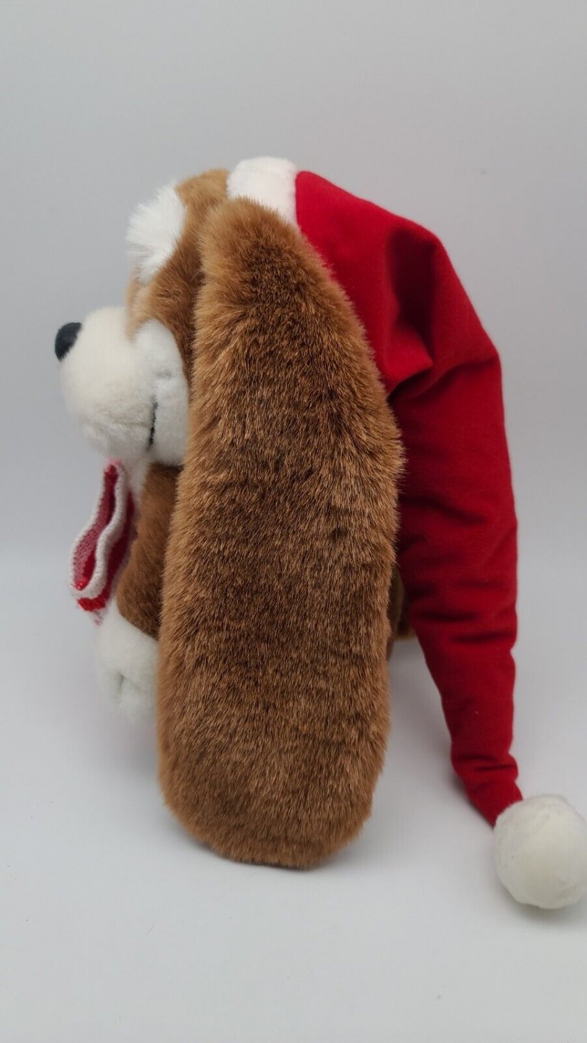 Vintage Kris Santa Puppy Dog Christmas Holiday Applause Plush Stuffed ...