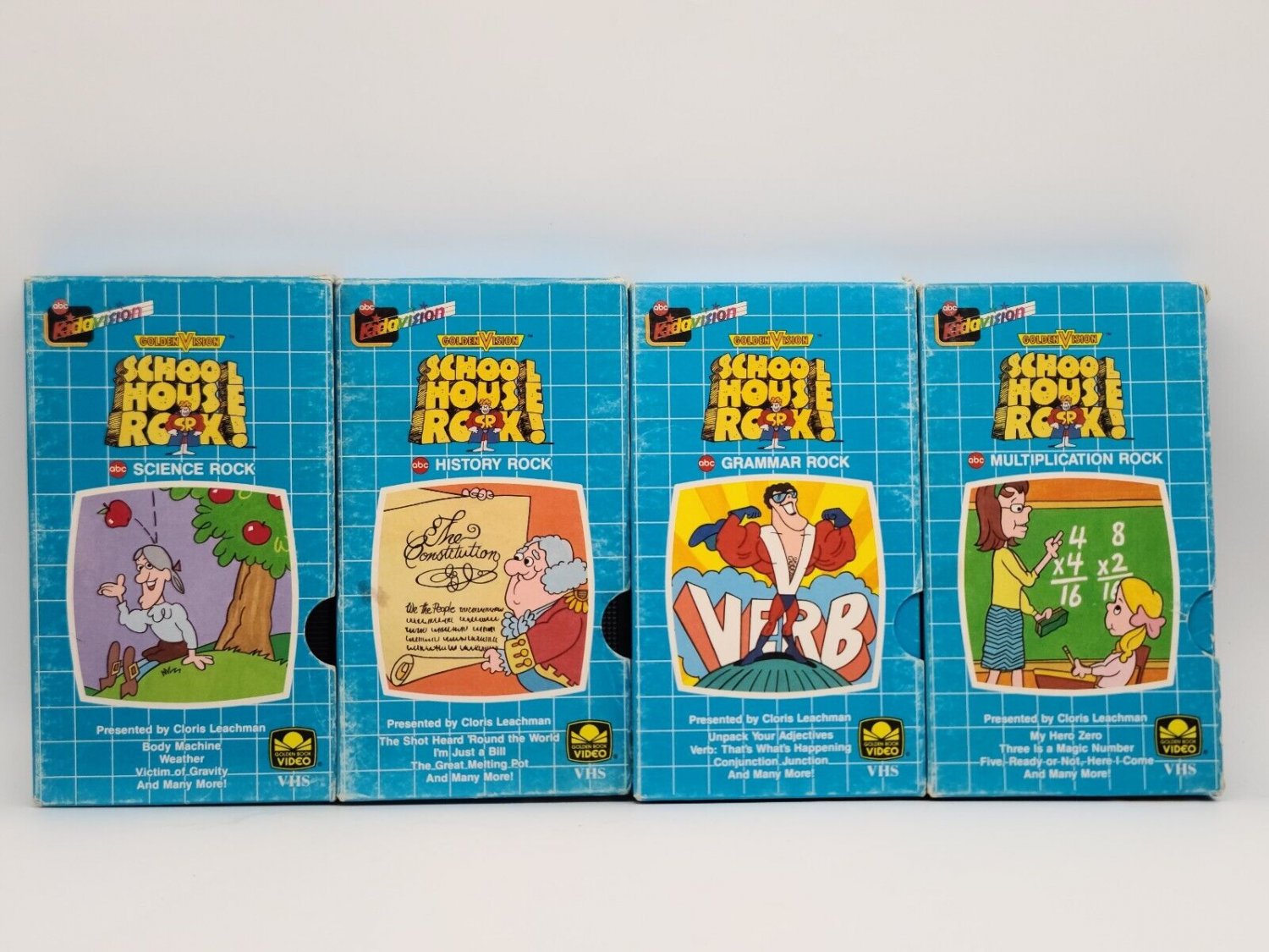 Vintage School House Rock VHS LOT OF 4 - Science Multiplication Grammar ...