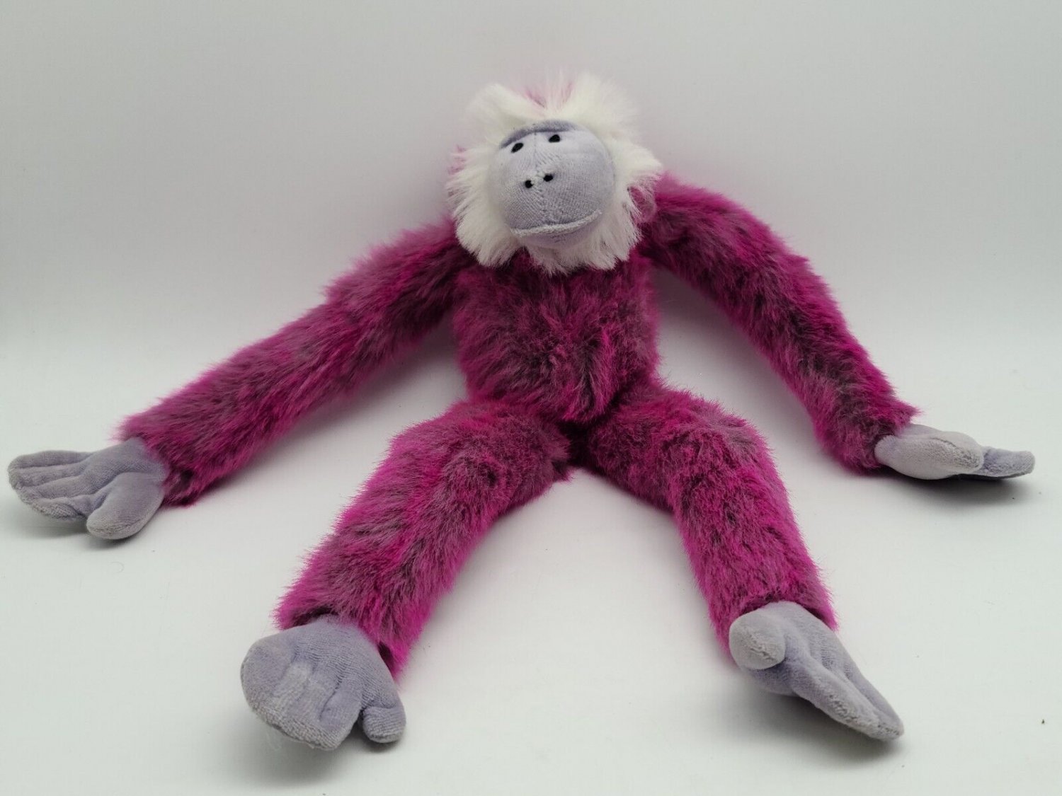 PINK MONKEY Long Arm Legs Hook & Loop Plush Stuffed Animal w/ Sound ...