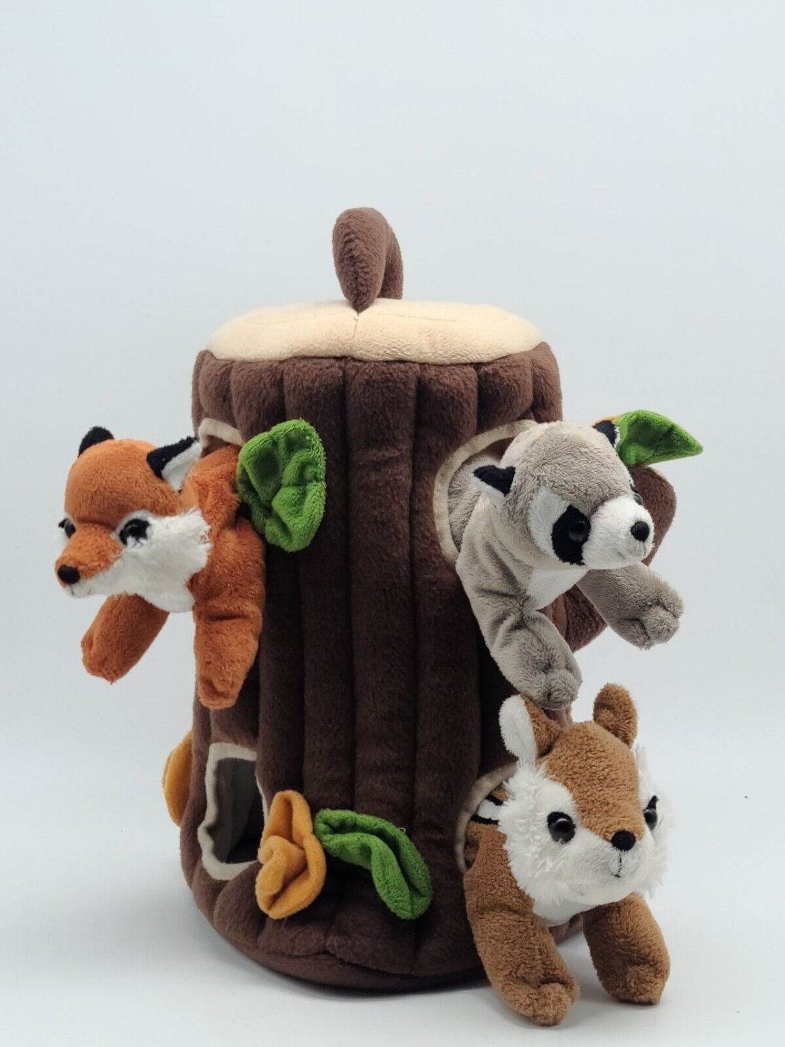 Unipak 12" Plush Treehouse with Animals Tree Stump & Three Animals