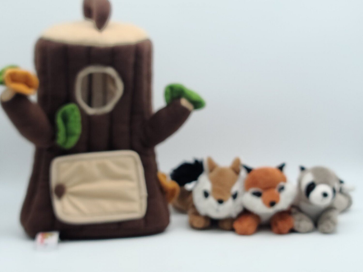Unipak 12" Plush Treehouse with Animals Tree Stump & Three Animals